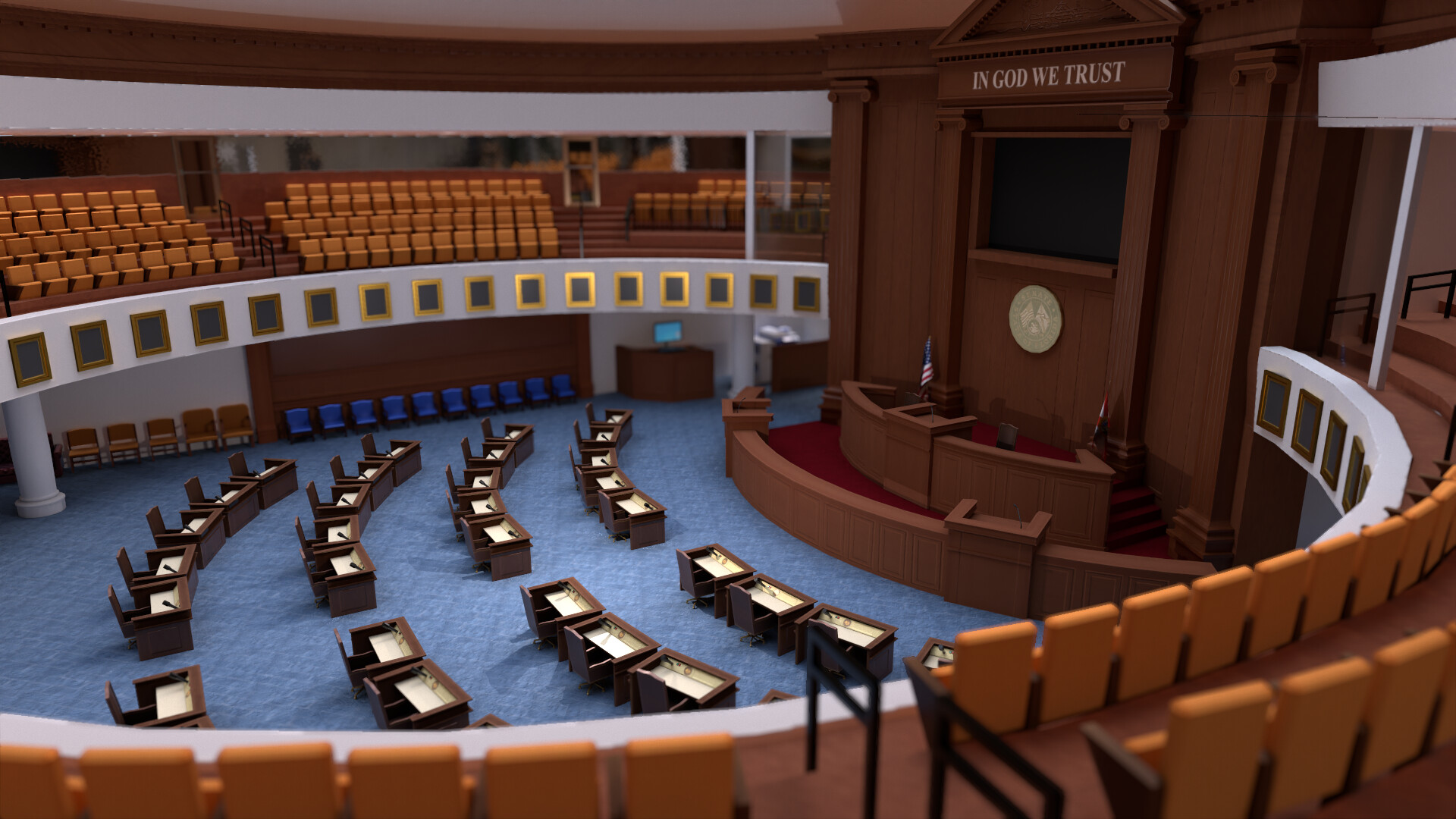 ArtStation - Florida Senate Chamber (Game-Ready)