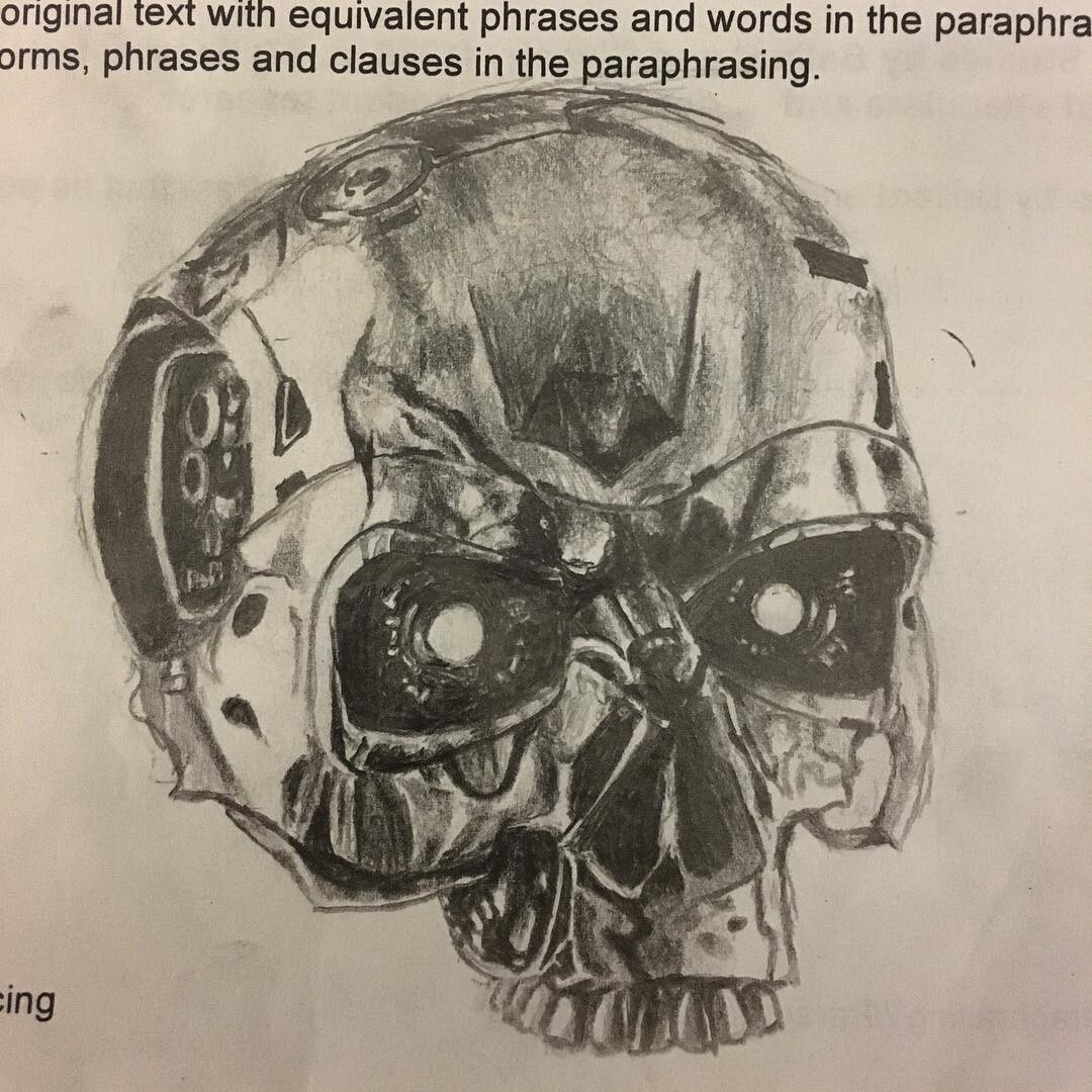 ArtStation - Terminator Skull Sketch