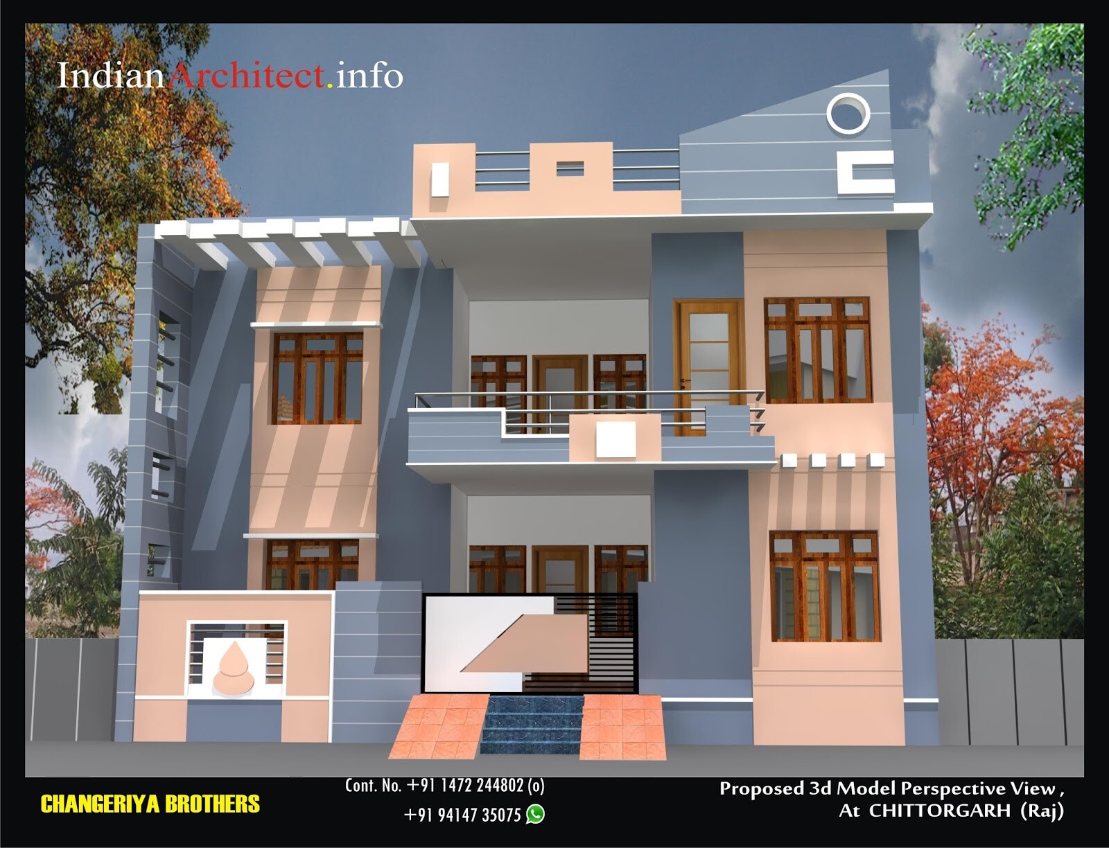 ArtStation - Project No. P122 Project For: 3D view of 2000 sqft Plot