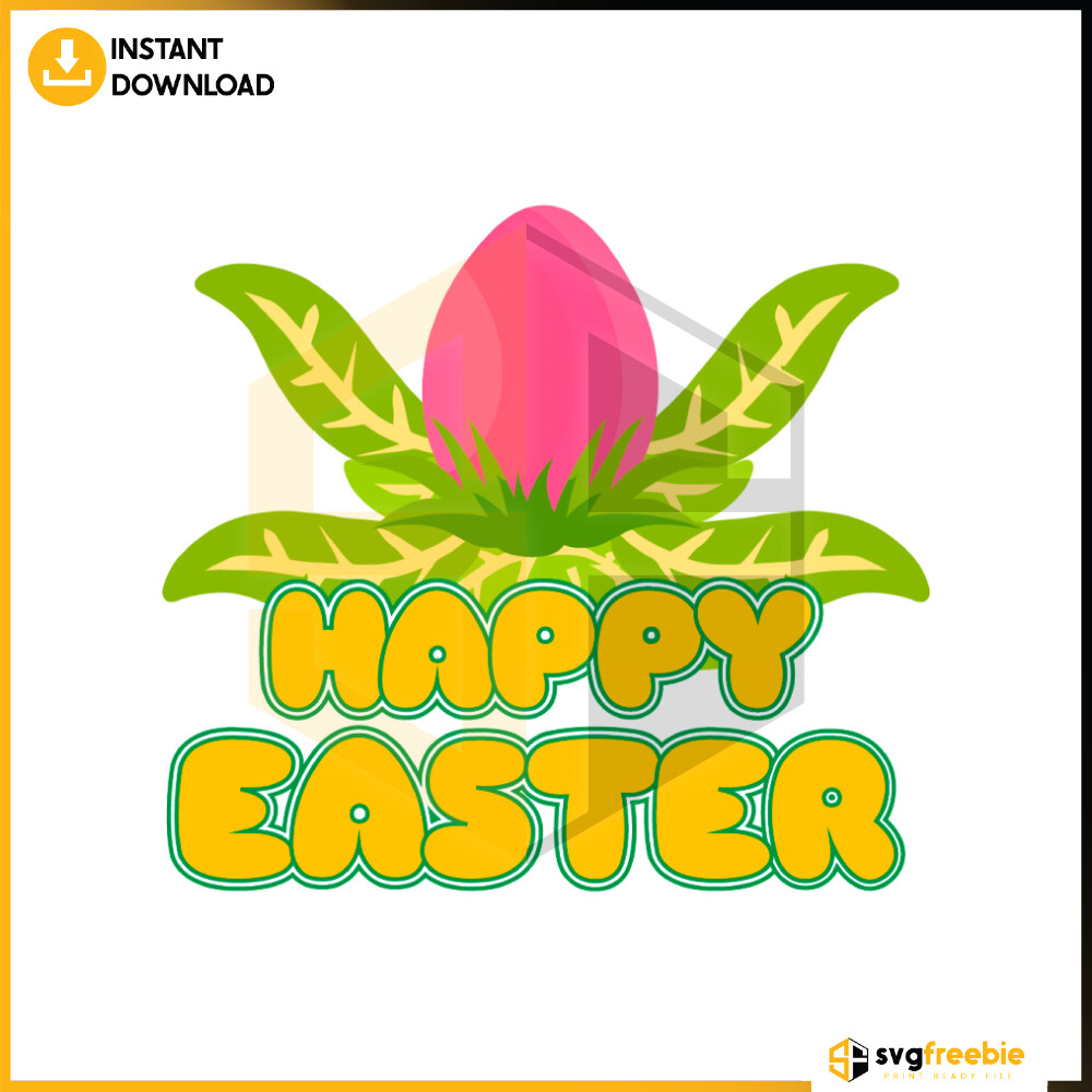 ArtStation - Happy Easter Flower Icon Svg Free, Easter Day Svg, Flower Svg