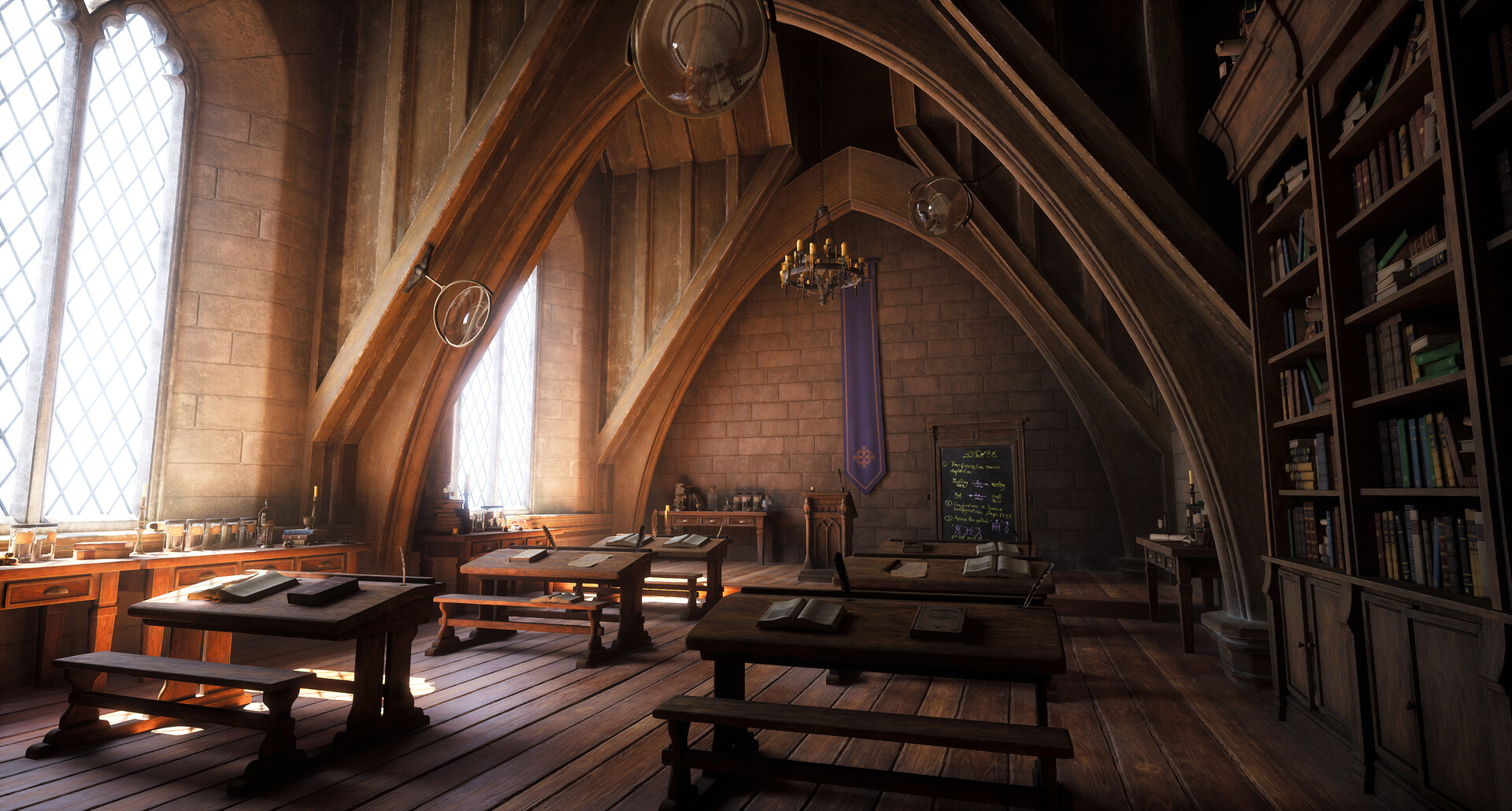 ArtStation - Hogwarts Classroom Fan Art