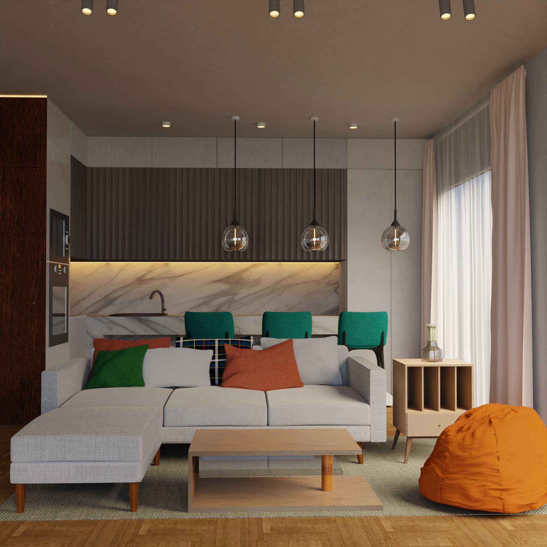 ArtStation - Sala común con cocina