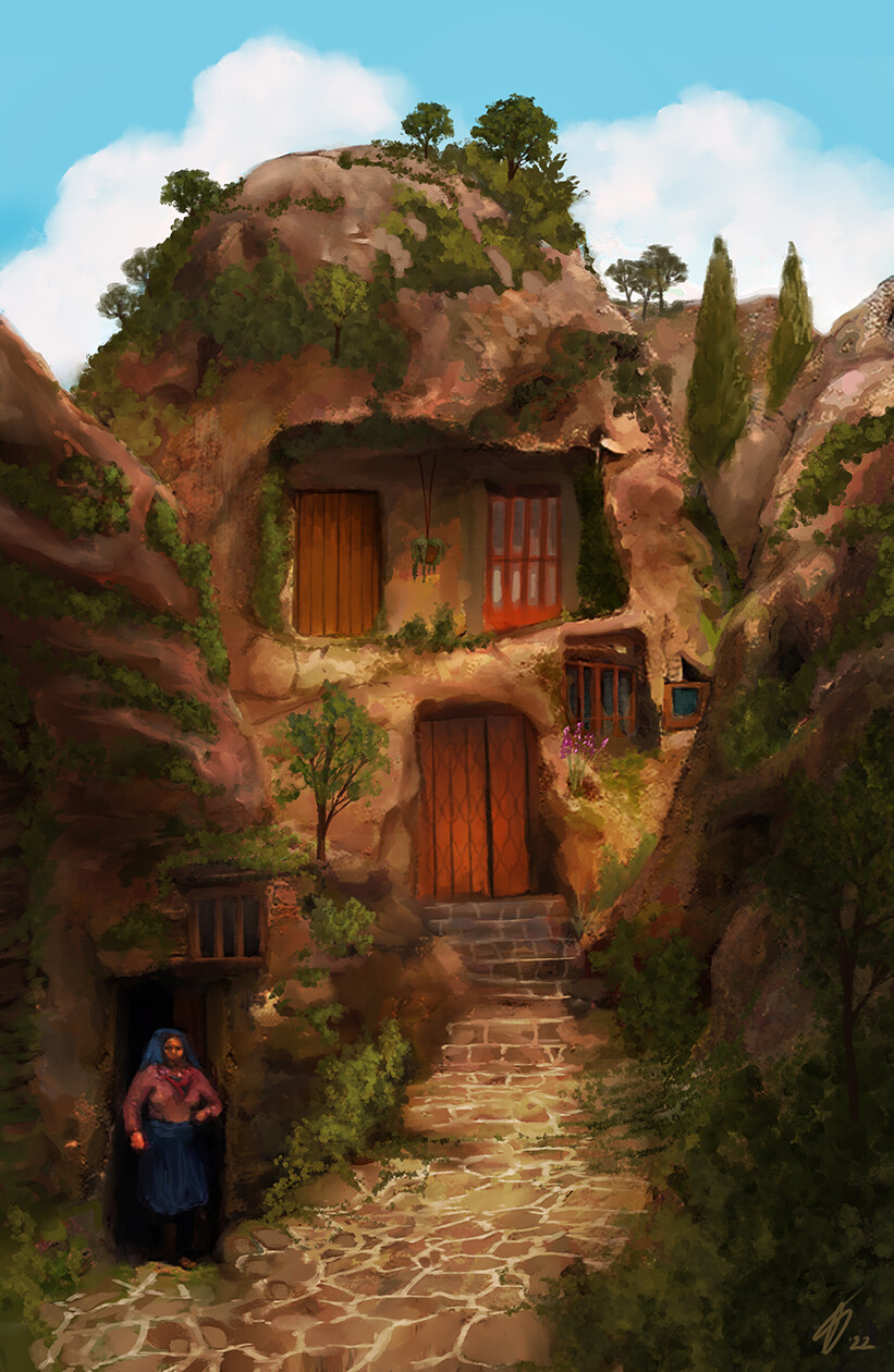 ArtStation - Village (Overpainting)