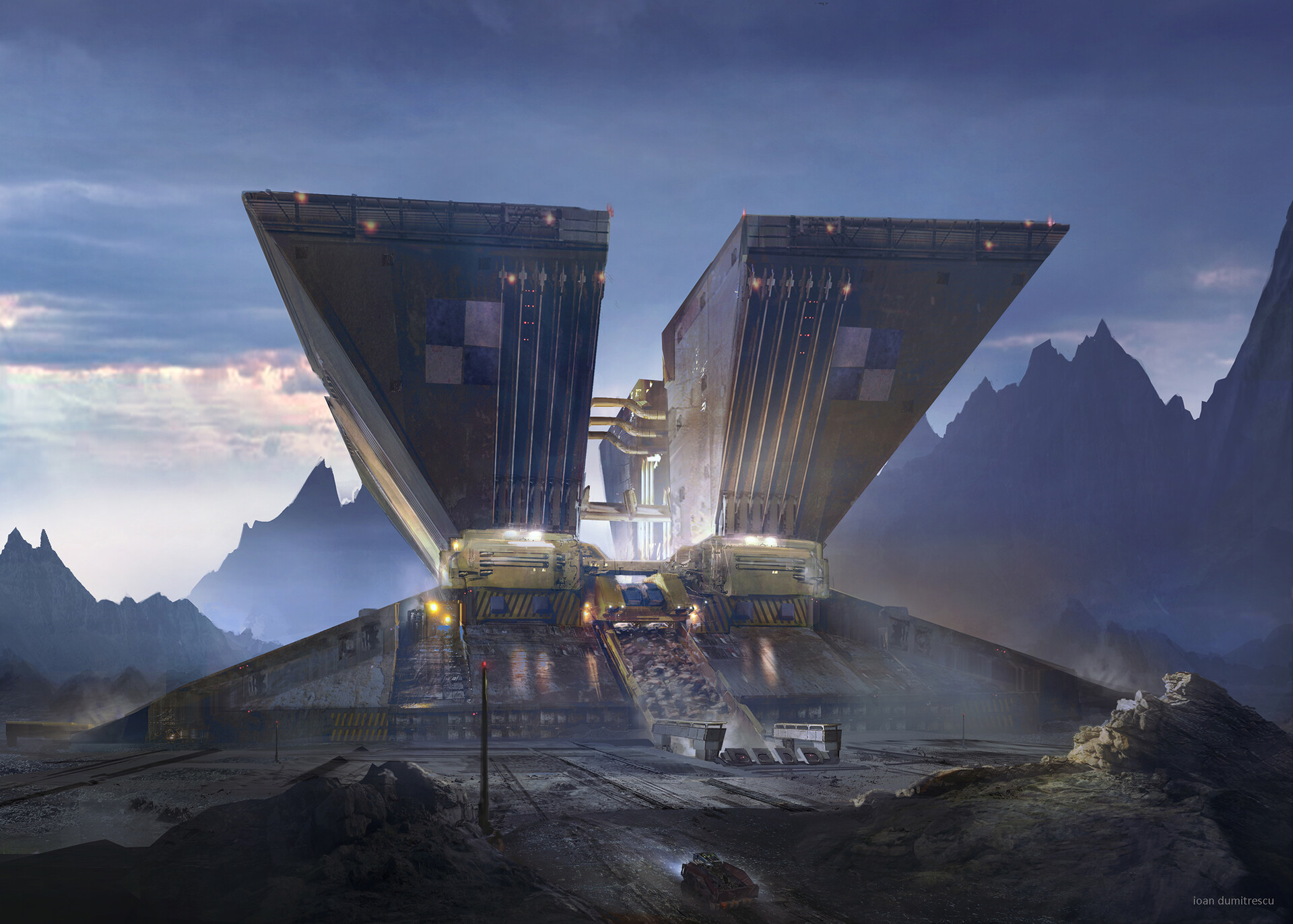 ArtStation - MetalCore - Sci fi Architecture - Ore Extractor, Foundry