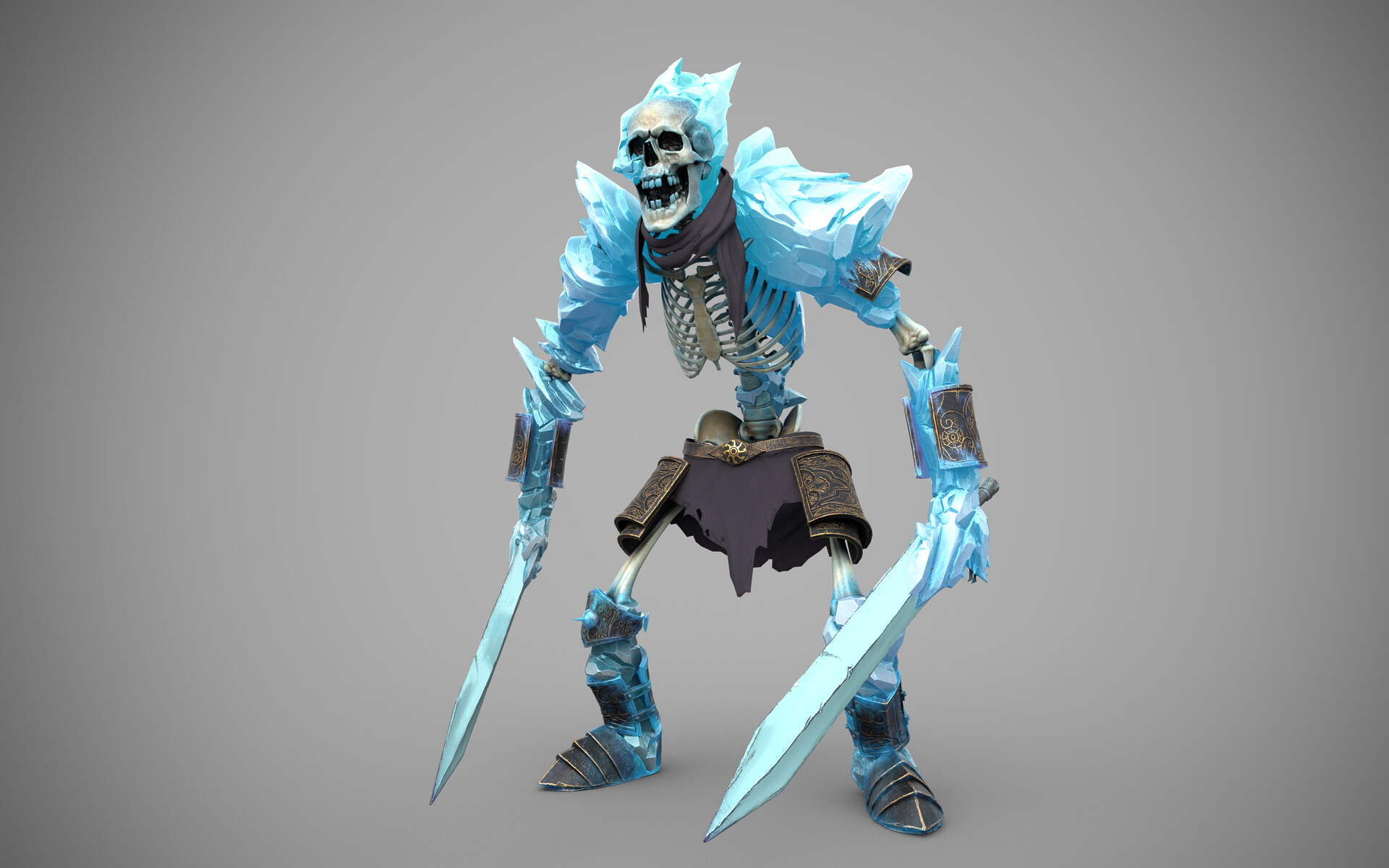 ArtStation - Frozen Maze - Ice Skeleton warrior