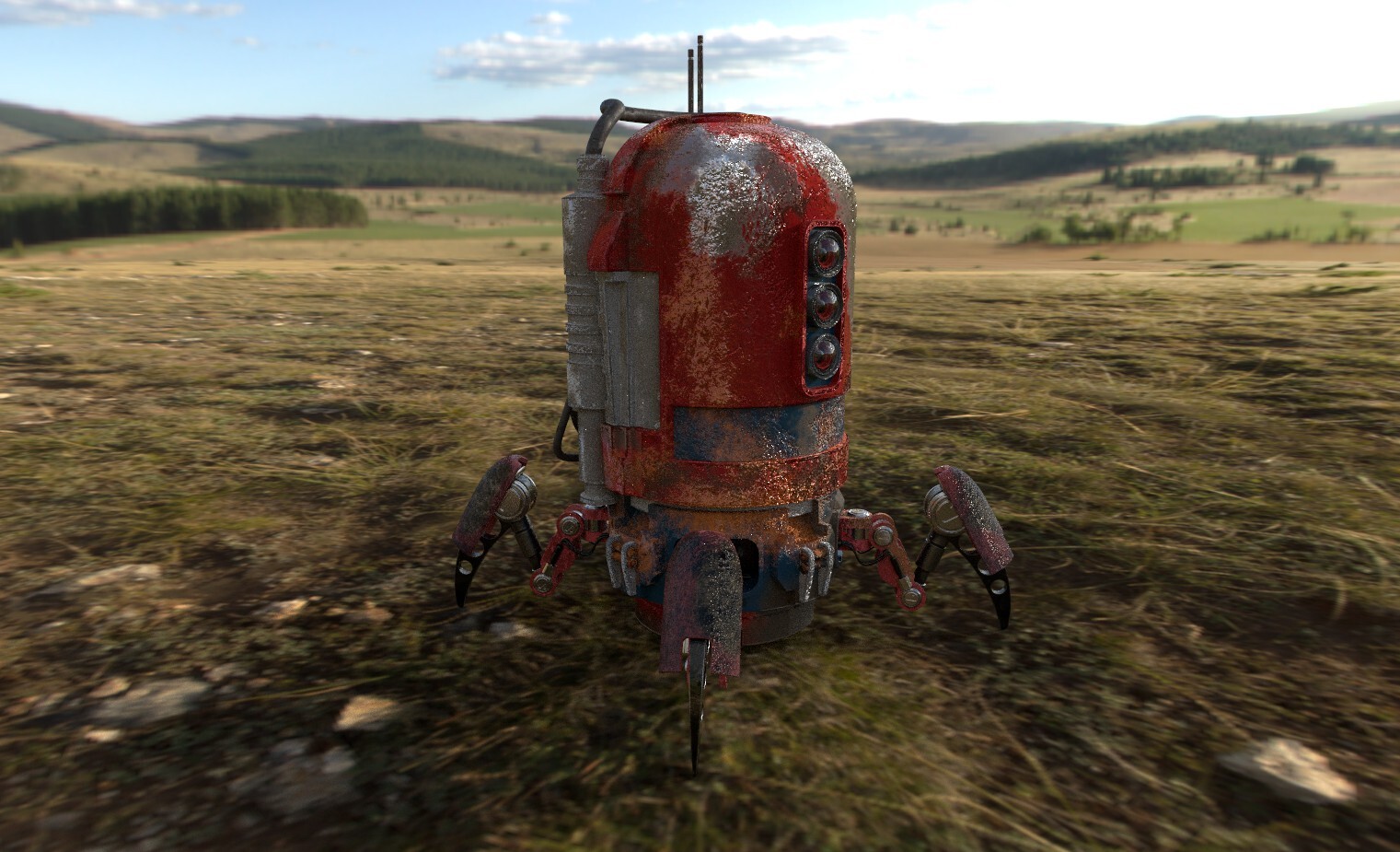 ArtStation - Texturizado spiderbot substance