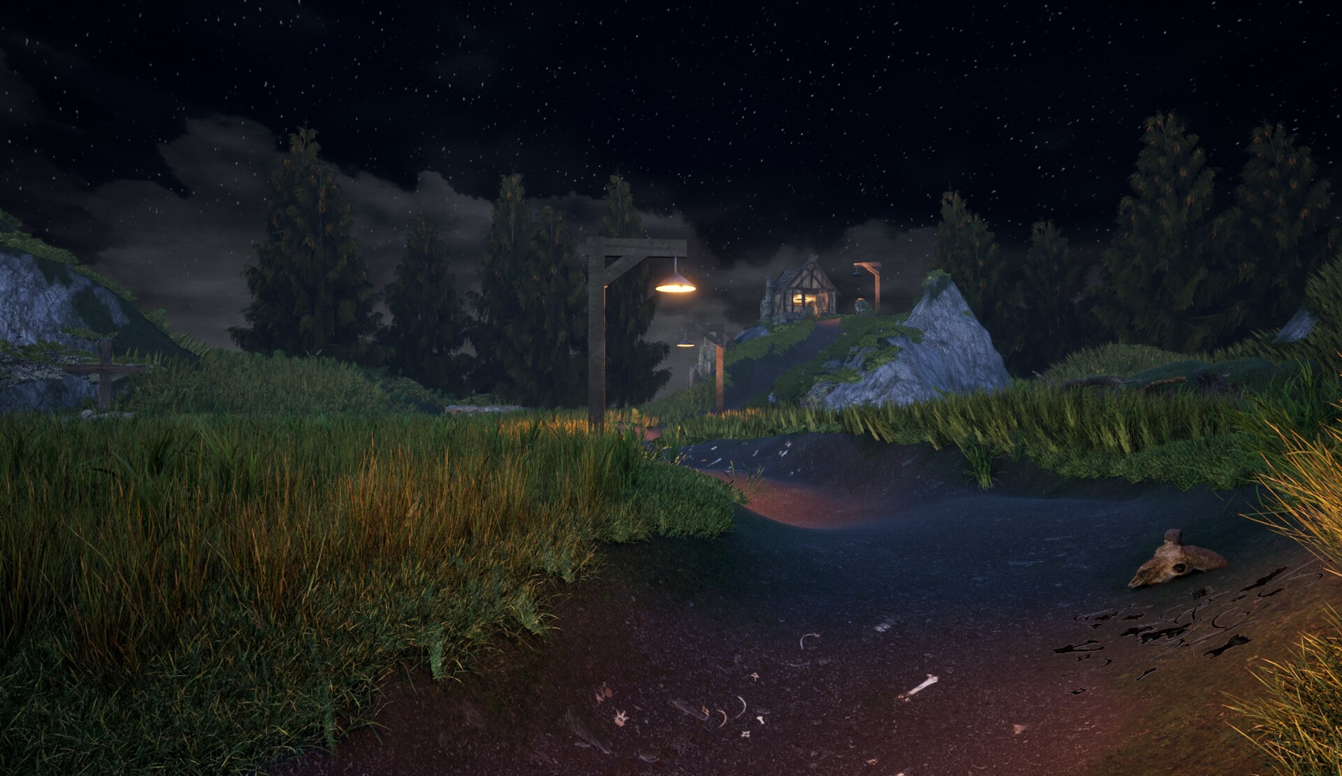 ArtStation - Nighttime landscape