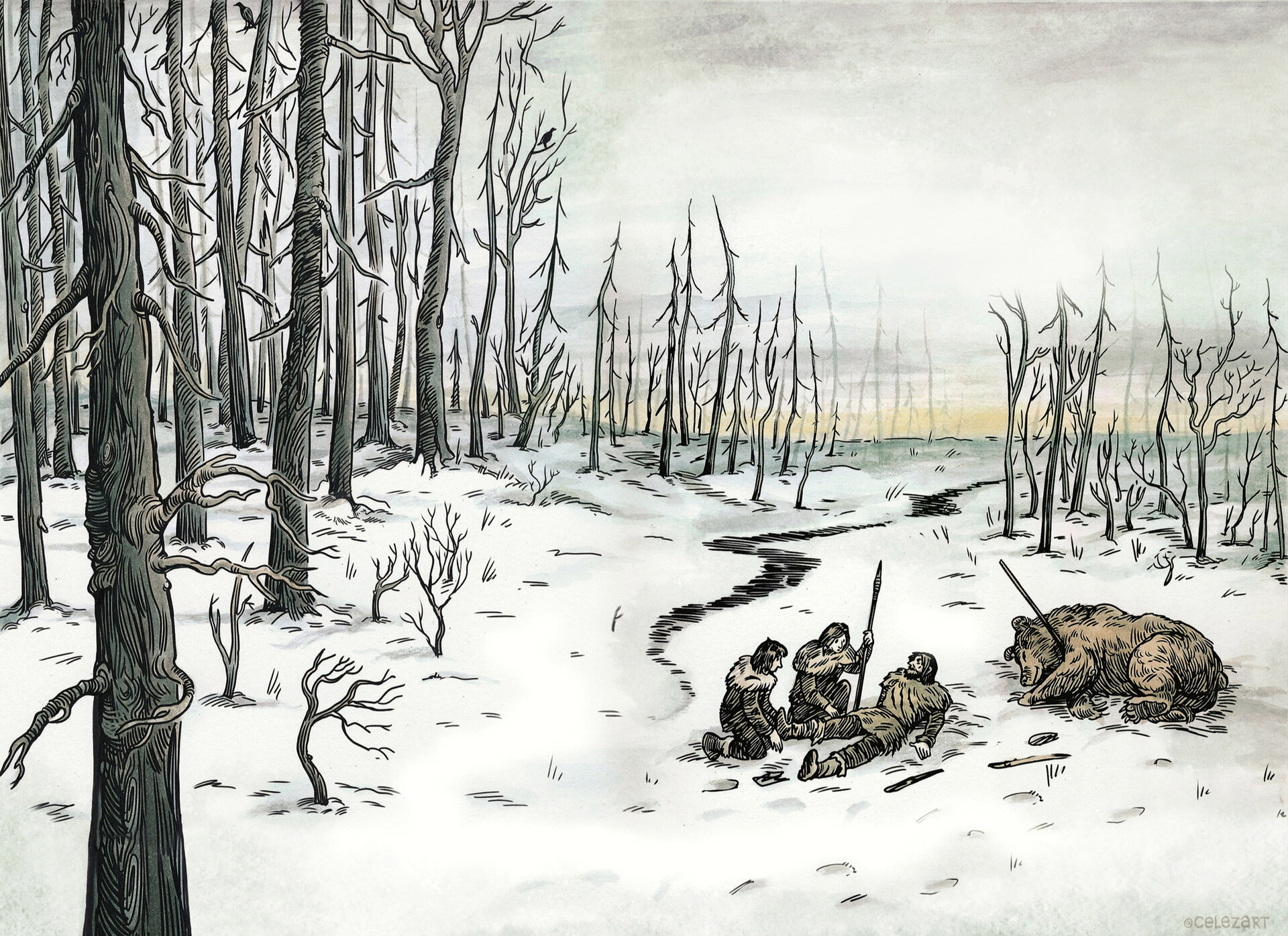 ArtStation - Winter hunt