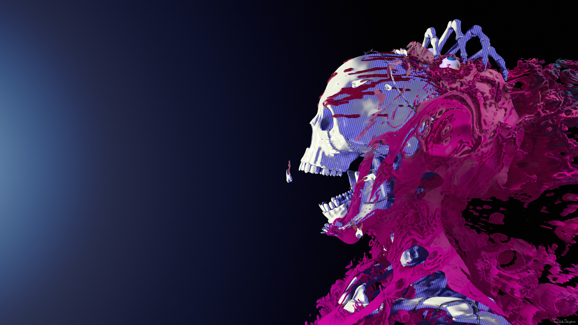ArtStation - Skeleton Volume Displacement Art