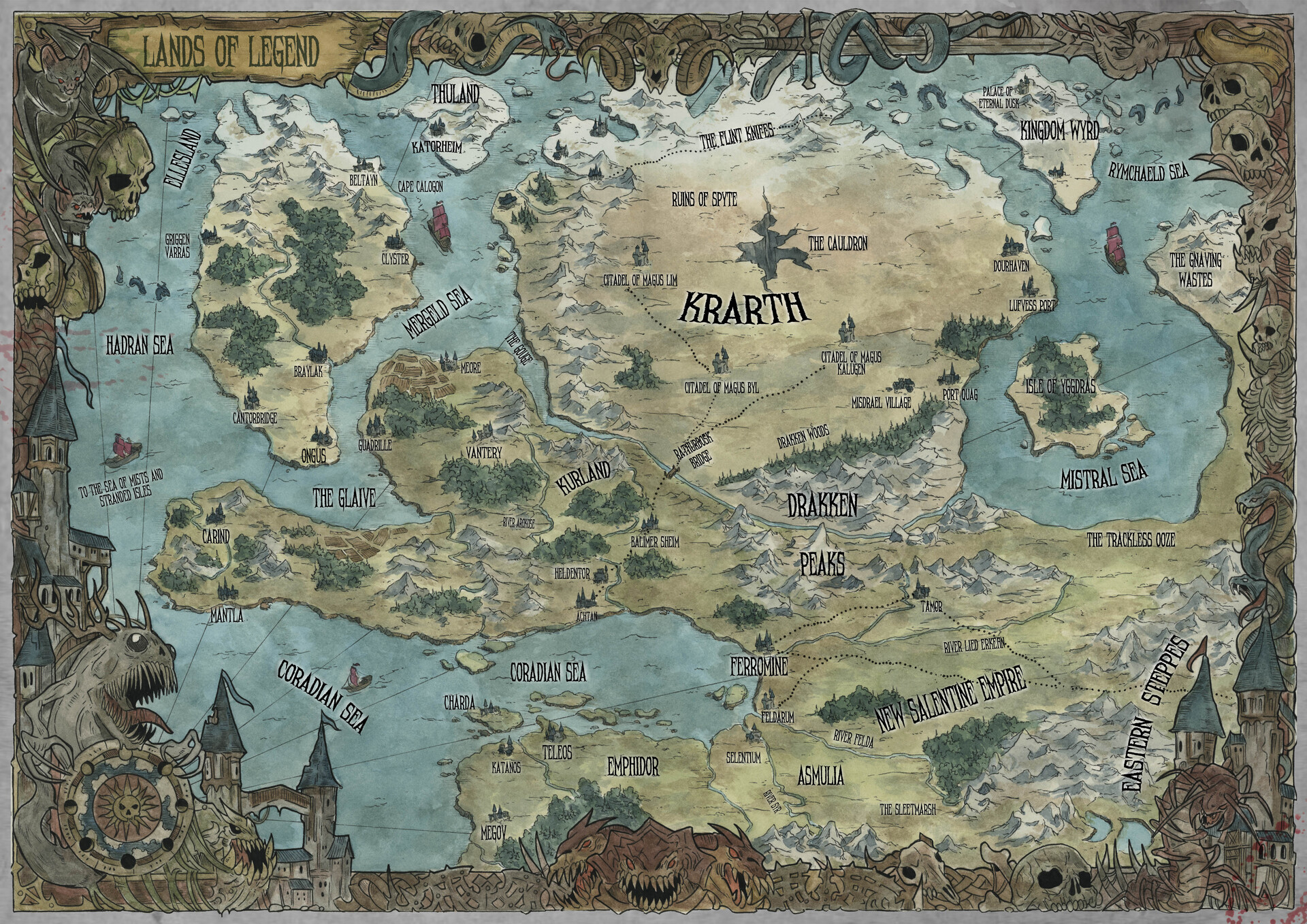 ArtStation - Lands of Legends map for Blood Sword!