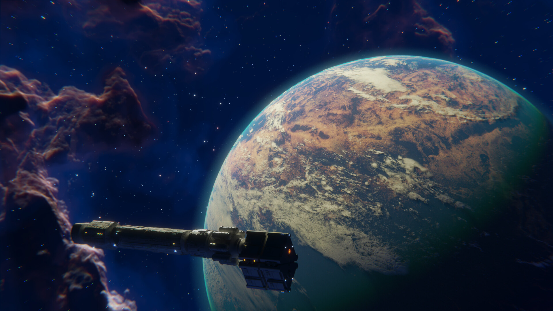 ArtStation - Federation sector. Zeta Hessar. Singar-ZH7 Space Station.