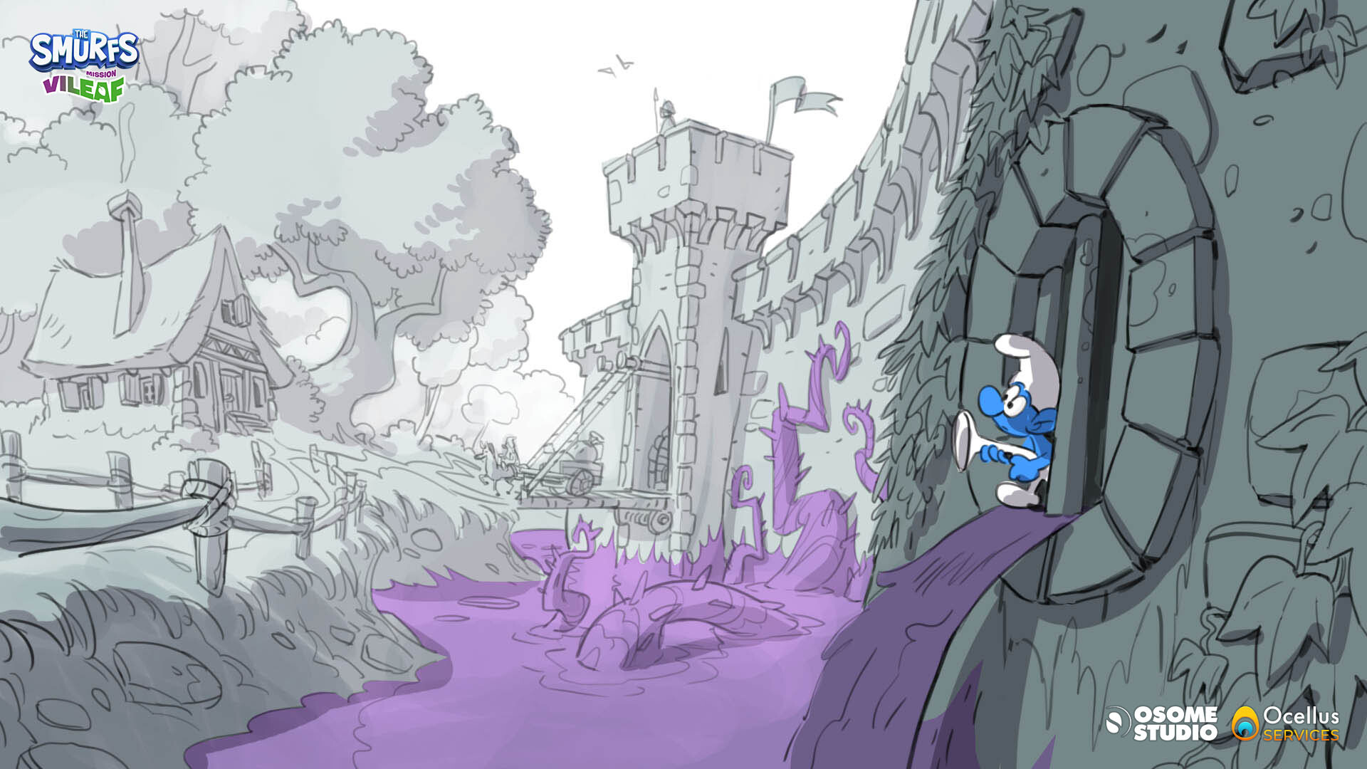 Ocellus - SERVICES - The Smurfs: Mission Vileaf - Human Level Art Concepts