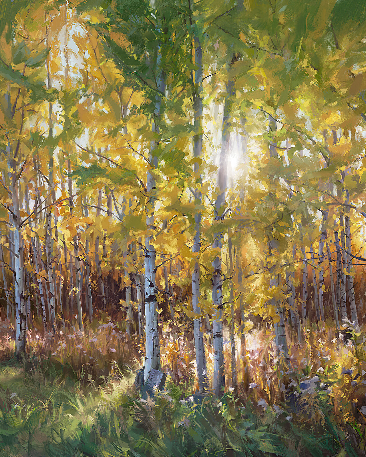 ArtStation - Autumn Aspens
