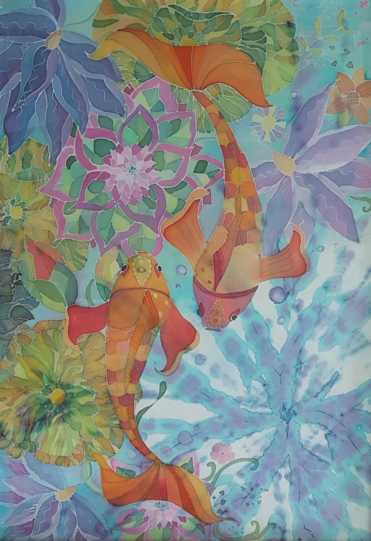 ArtStation - "Koi" Batik Painting