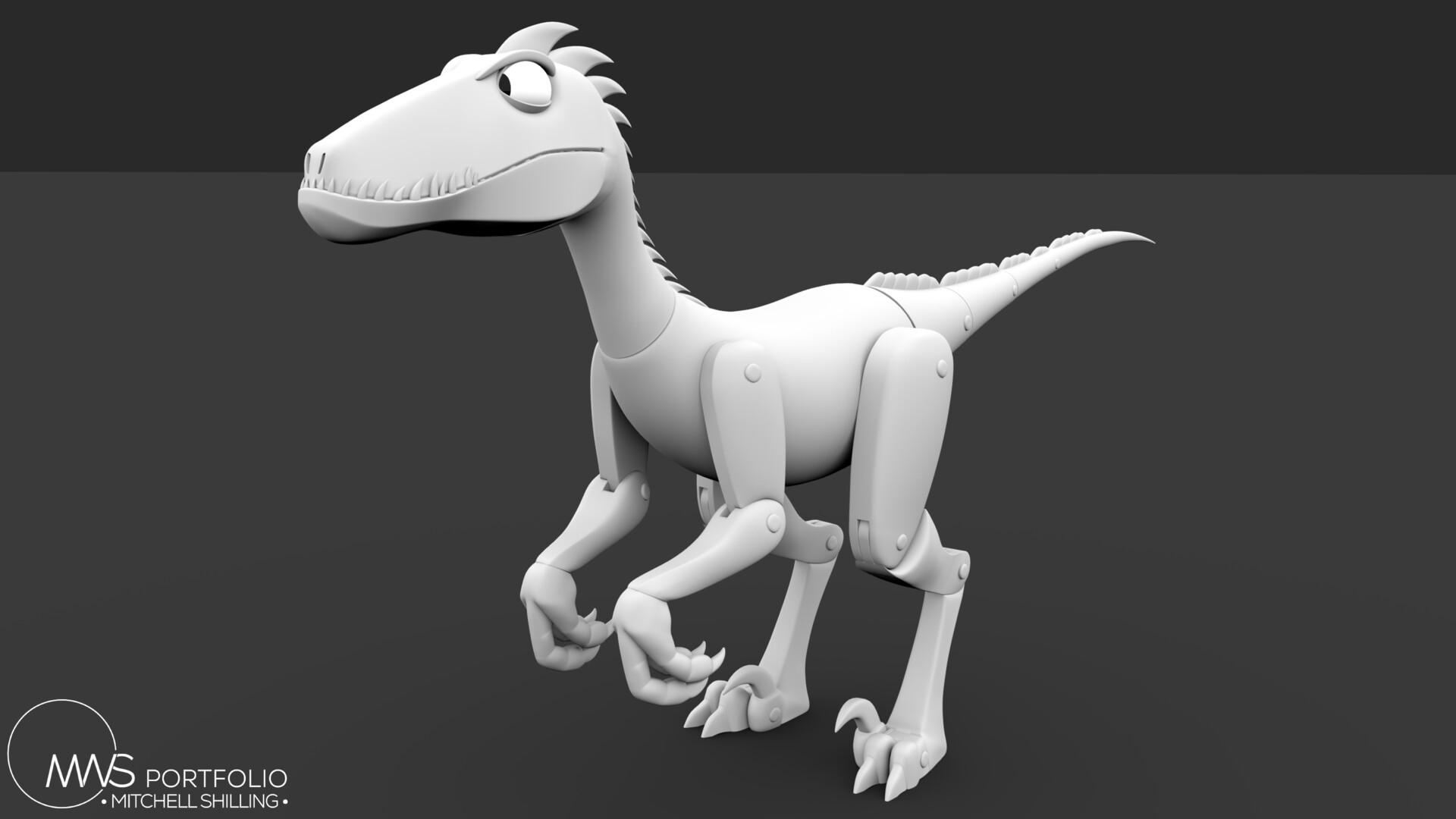 ArtStation - 'Toy Raptor' Model - Final Outcome