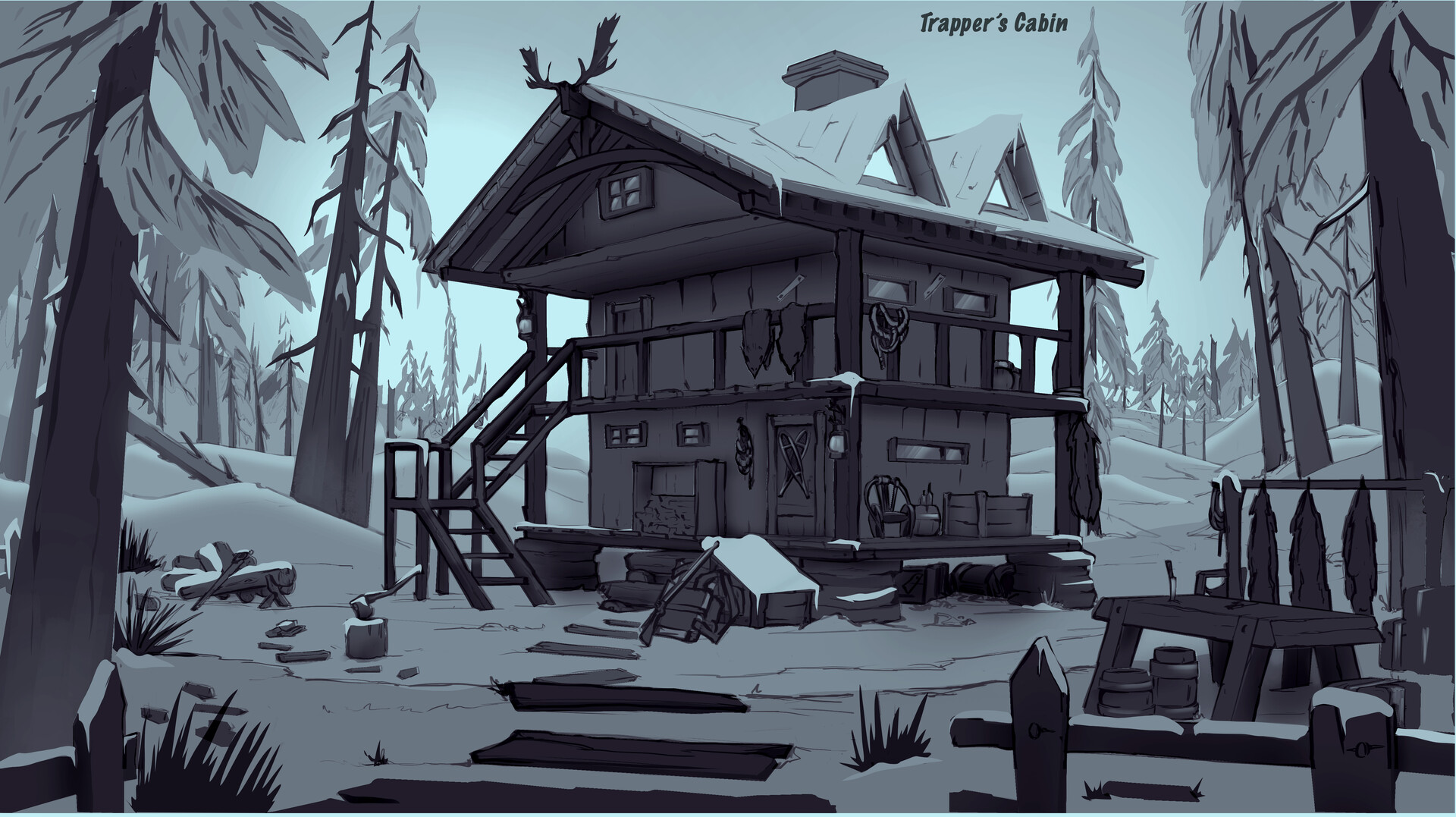 ArtStation - The Trapper's Cabin