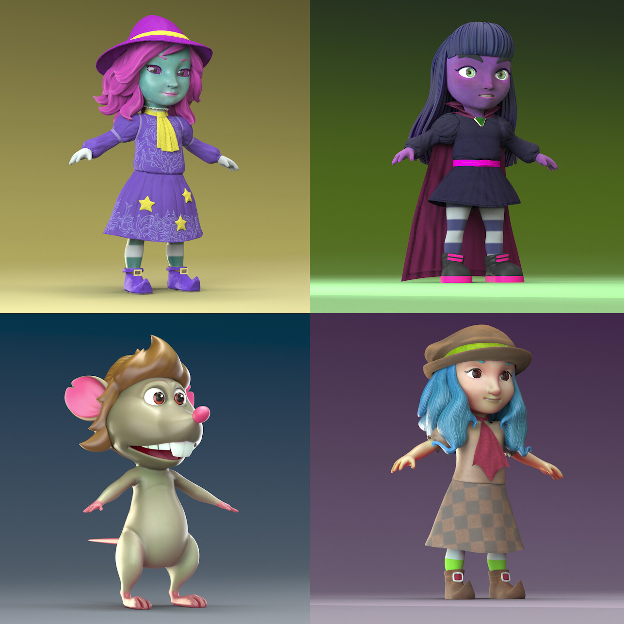 ArtStation - Cartoon Characters for YouTube Show