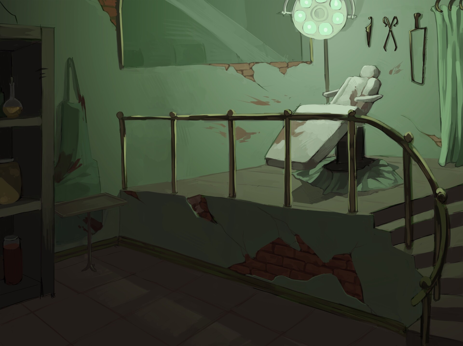 ArtStation - Haunted Hospital Enviroment