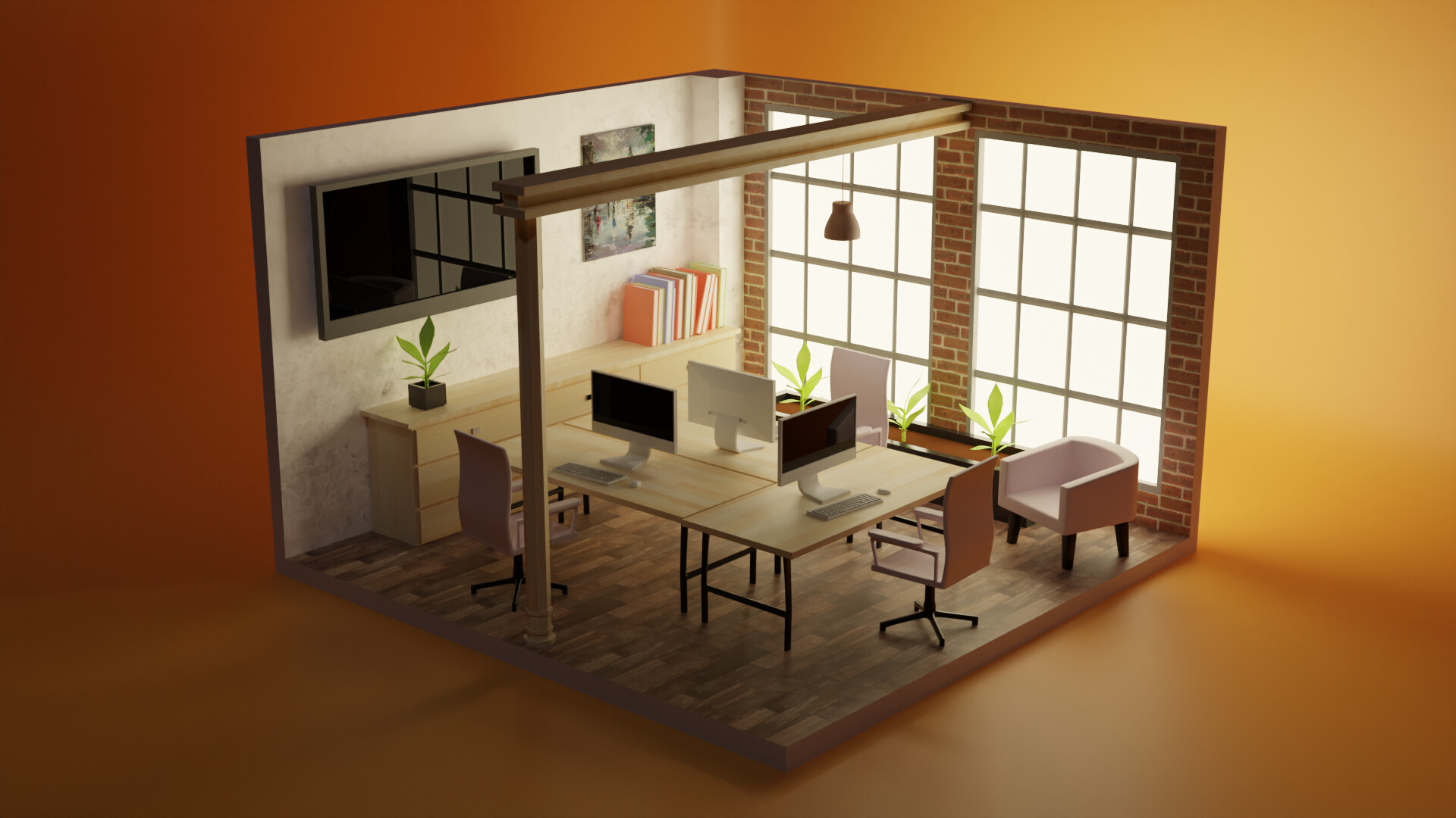 ArtStation - Low Poly Interior