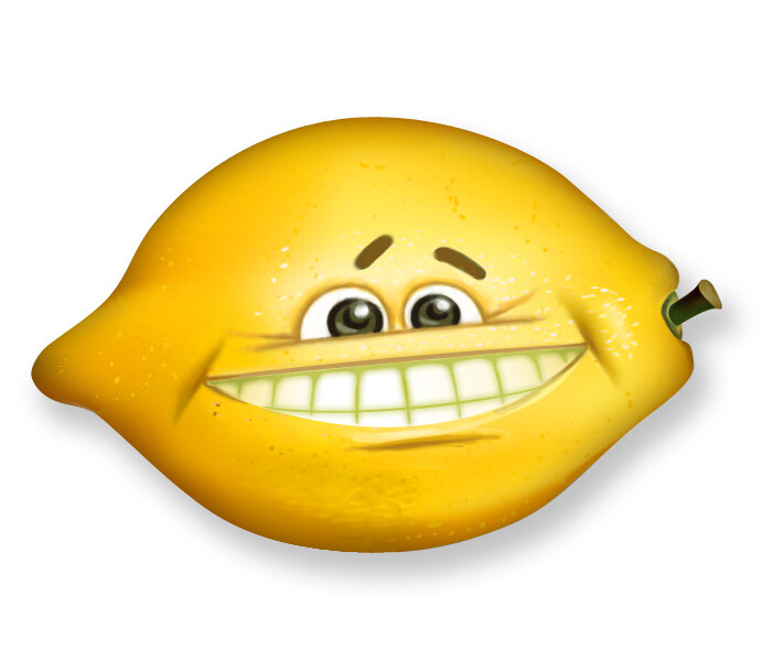 One 1 - Symbol for Slot Game - lemon