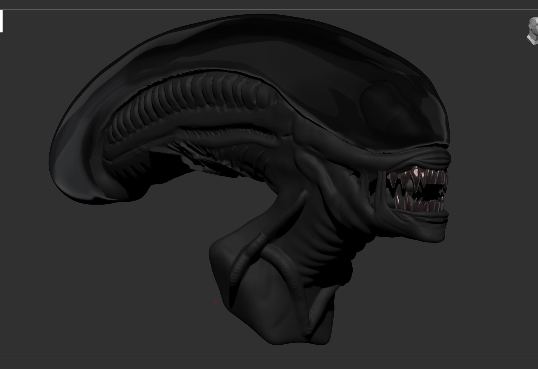 ArtStation - Xenomorph Head Sculpt Zbrush