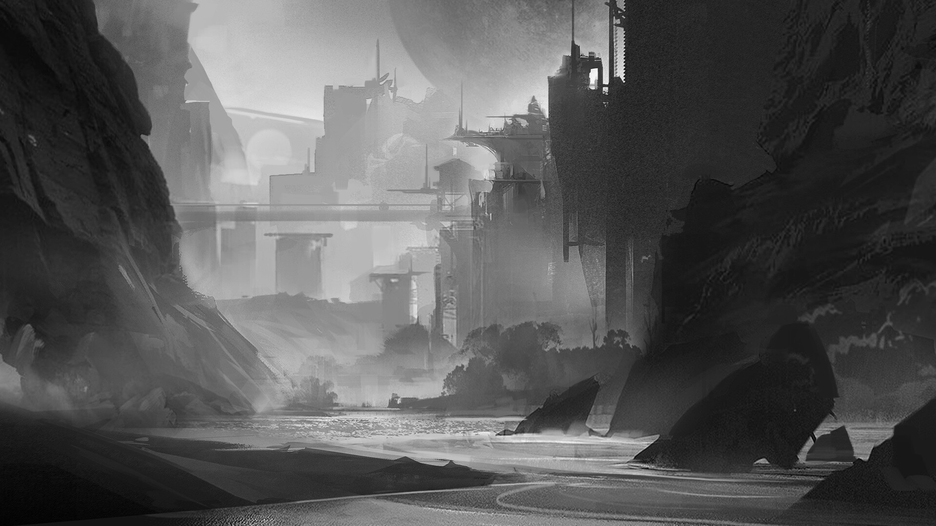 ArtStation - Black and white sketches
