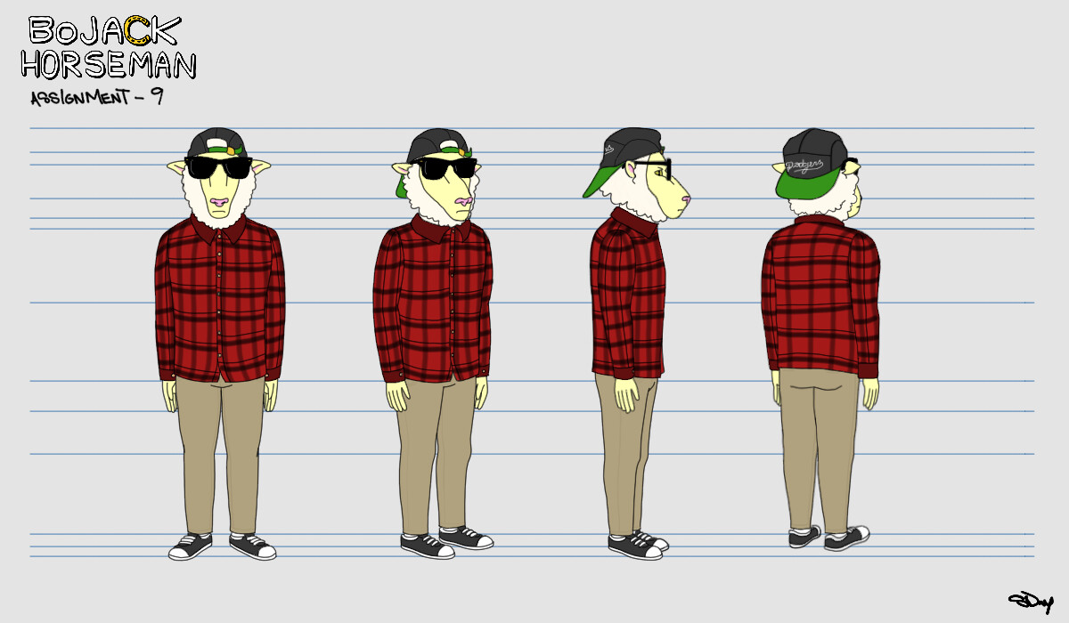 ArtStation - Character concept for BoJack Horseman