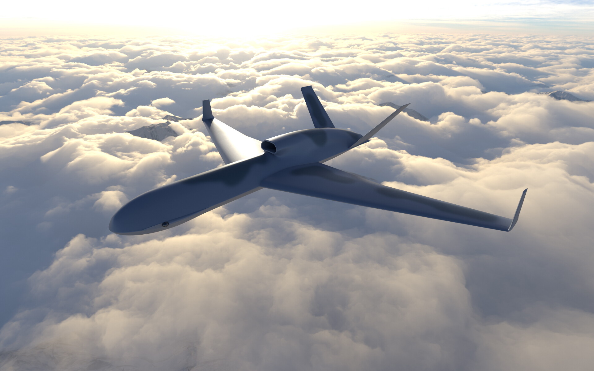 Denis Galayko - General Atomics Defender UAV concept 3D model
