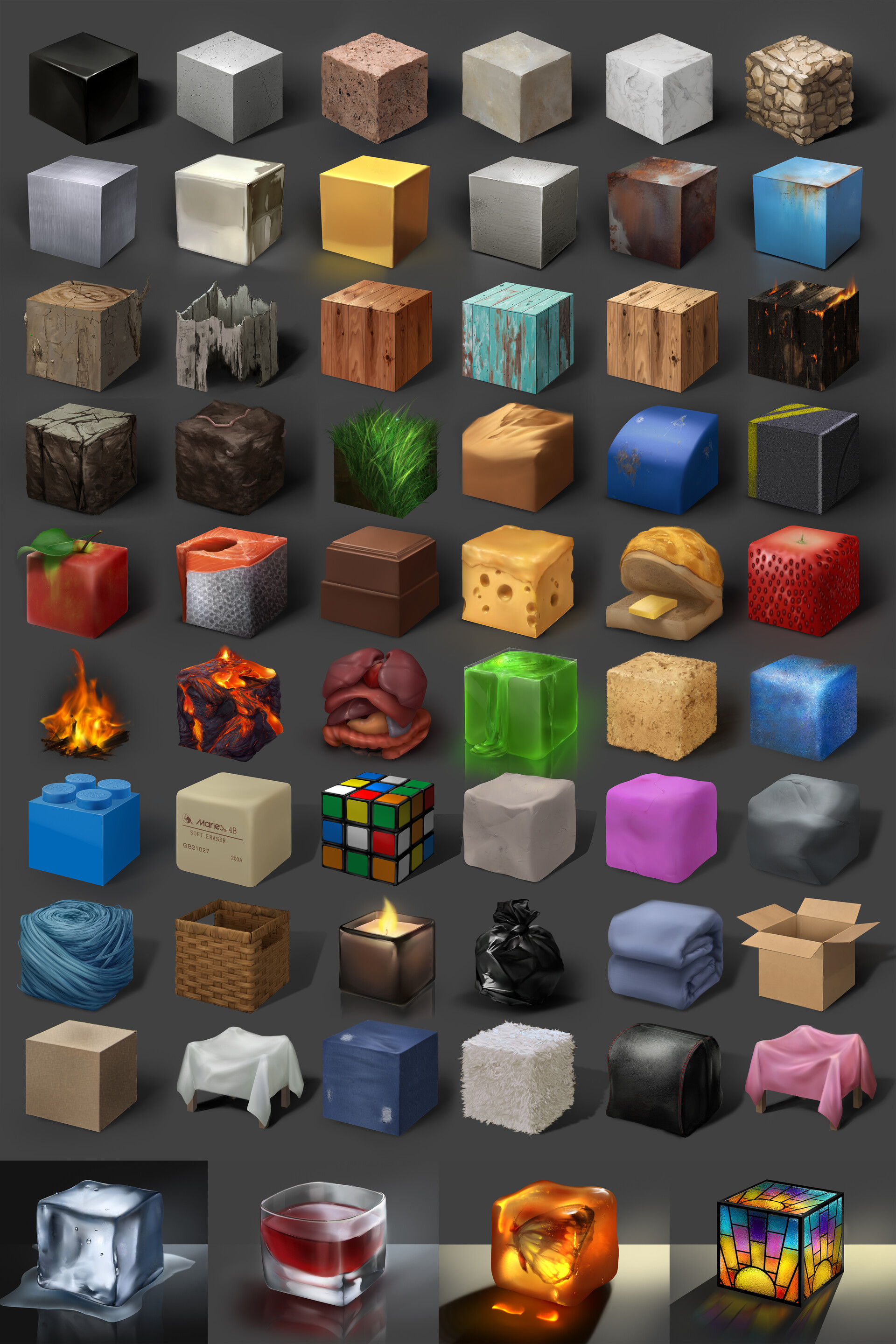 ArtStation - Cubes of Texture Studies