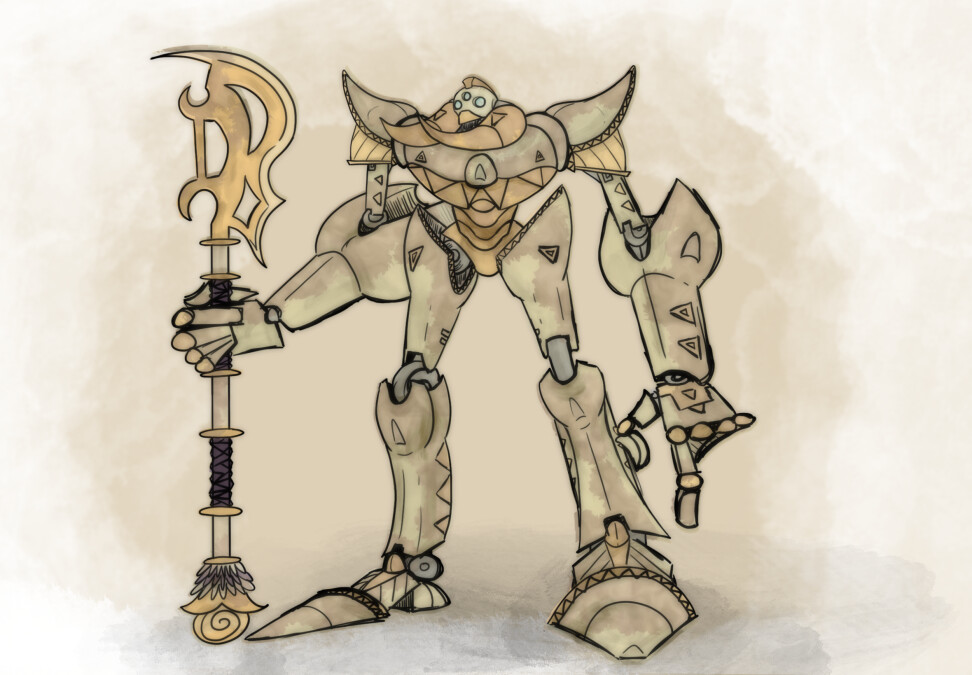 ArtStation - Guardian Robot boss fight - Children of Jad