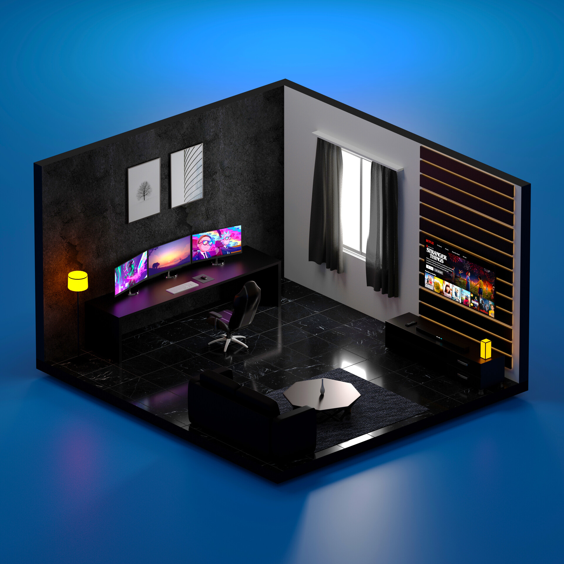 ArtStation - isometric room