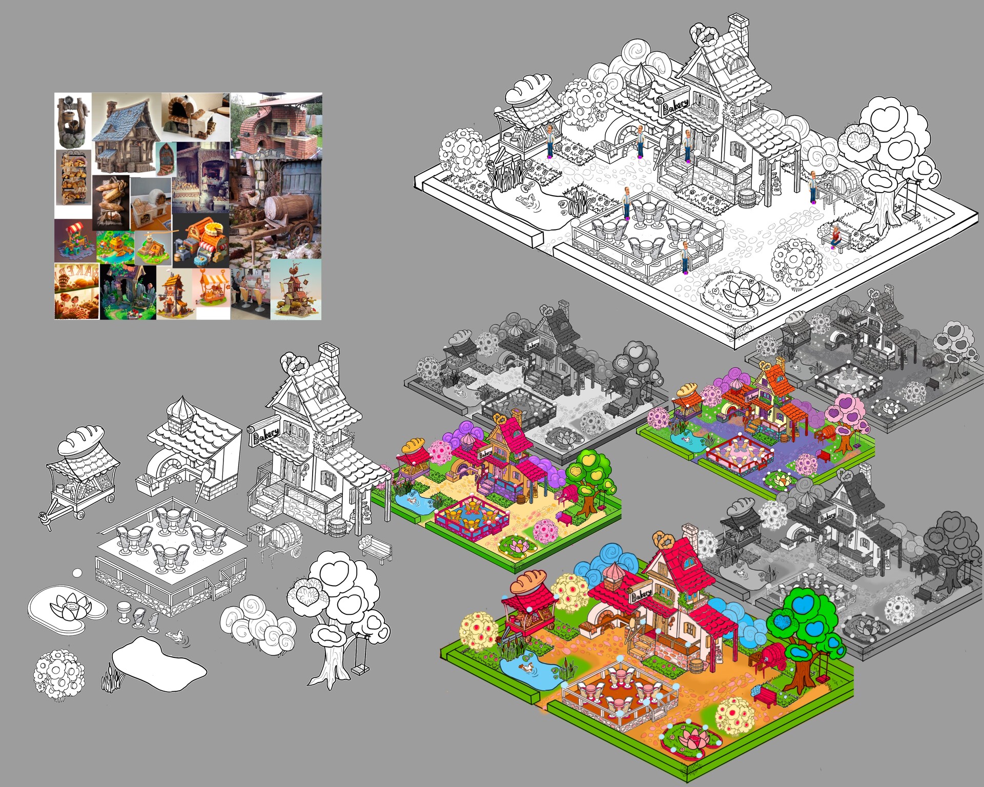 ArtStation - Bakery, 2d game art