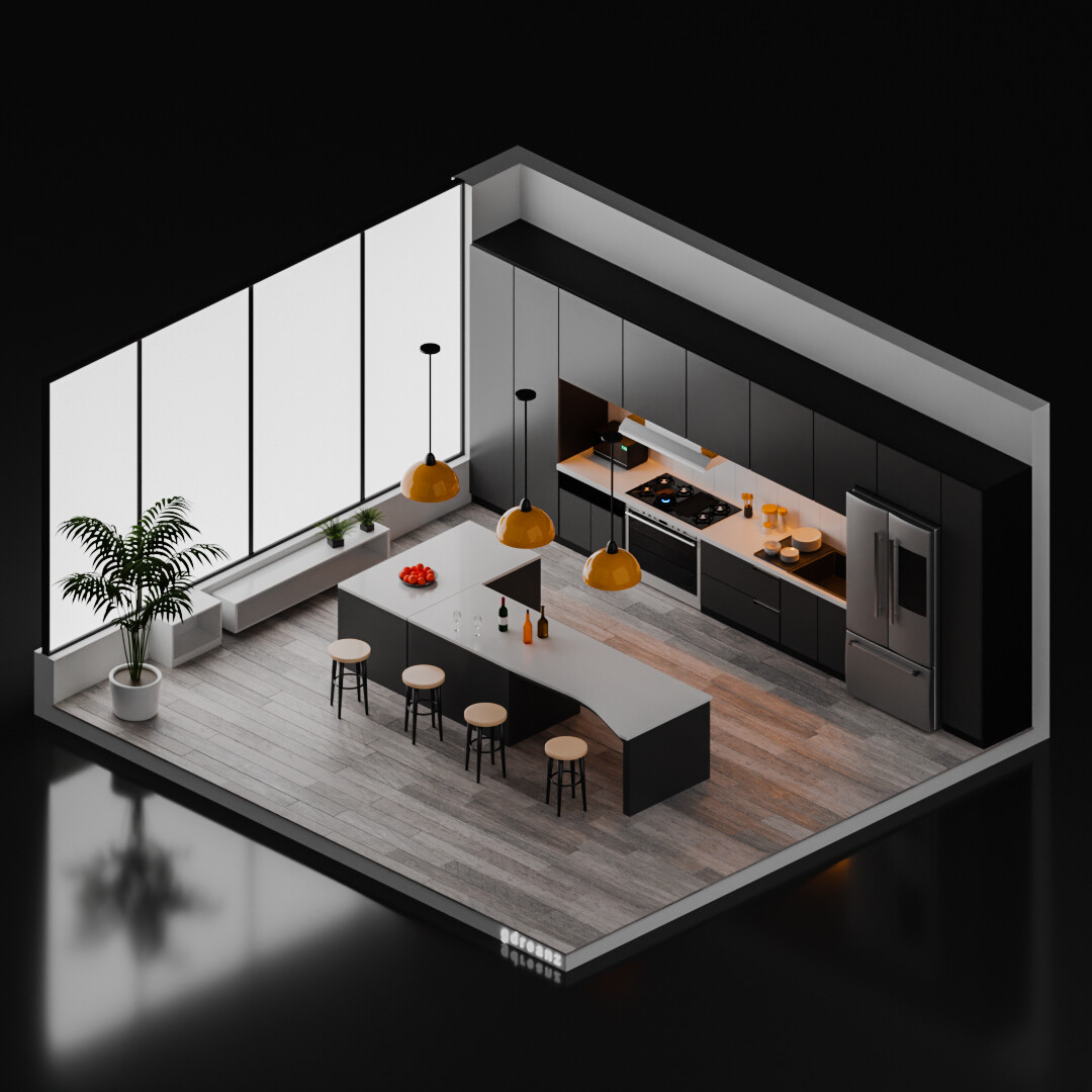 ArtStation - Modern kitchen