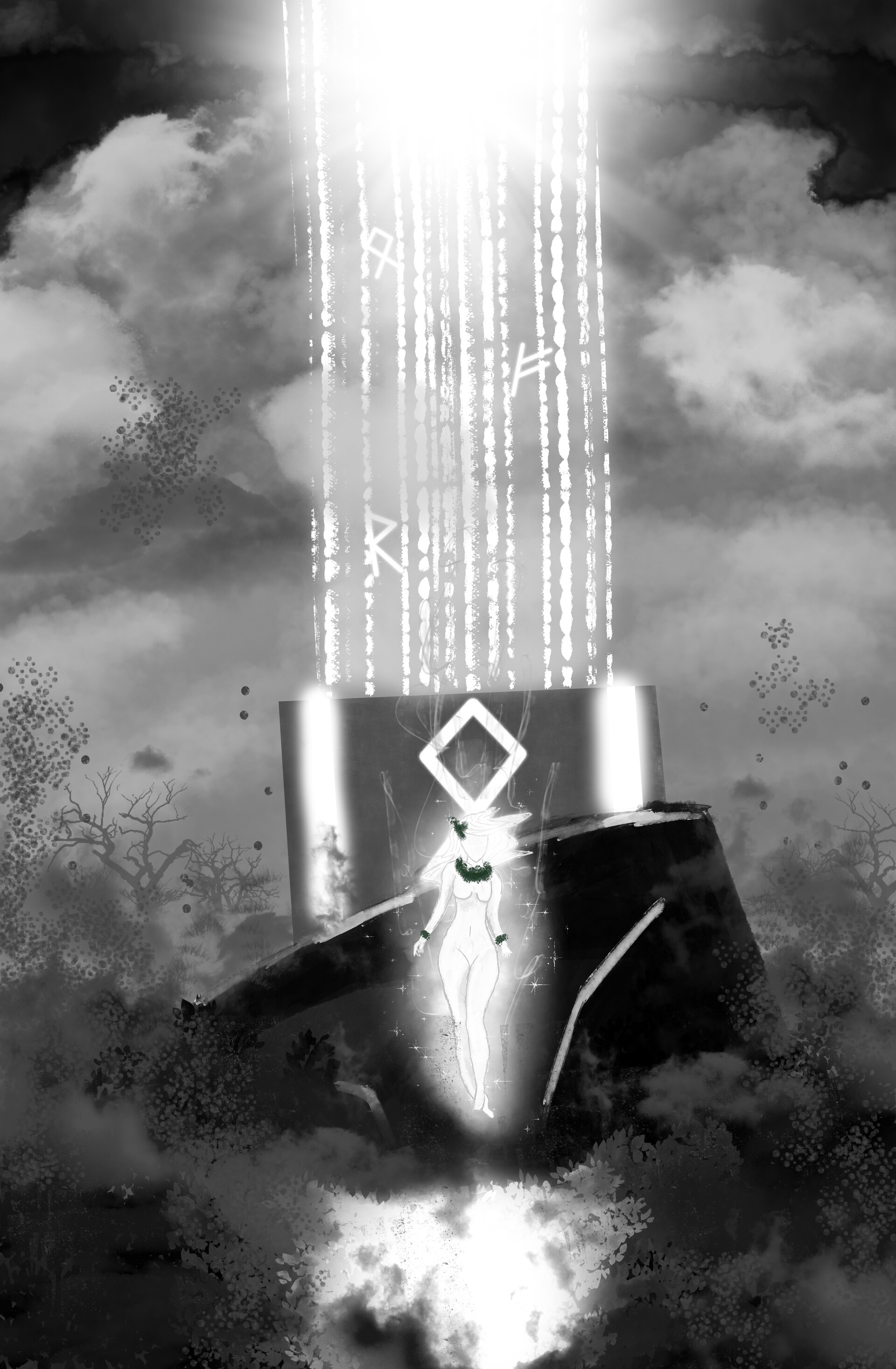 ArtStation - A Faceless Awakening | Dark Fantasy Sketch