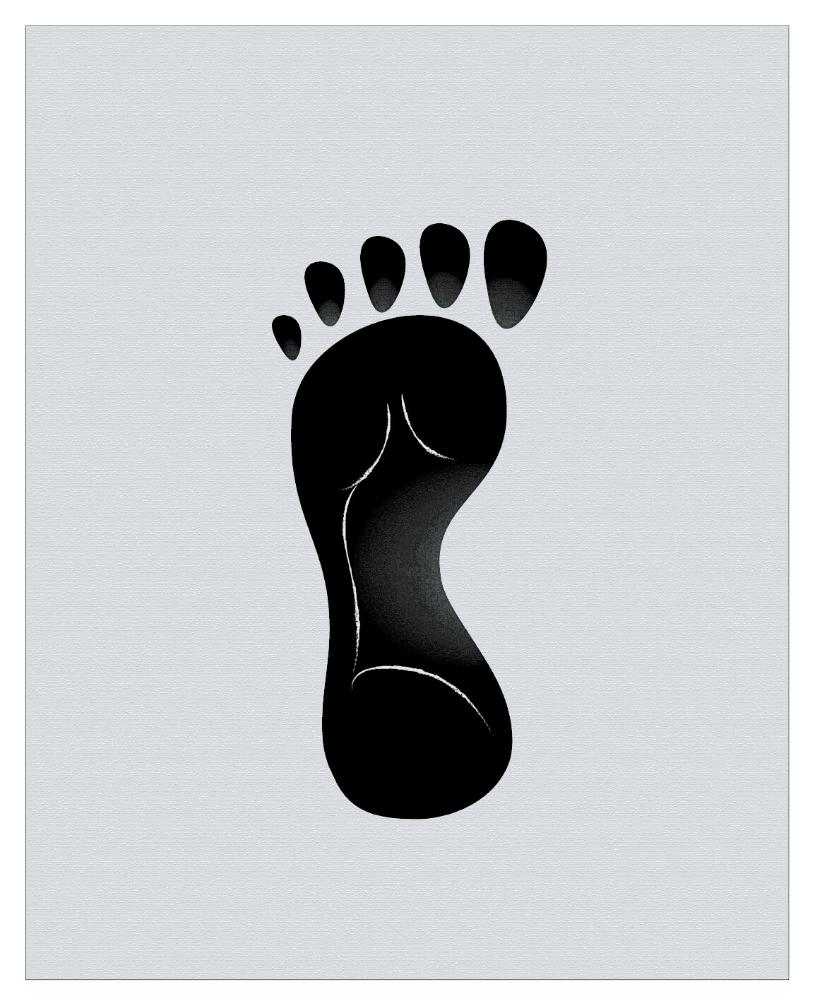 ArtStation - Minimalist Illustration: Foot - Purity