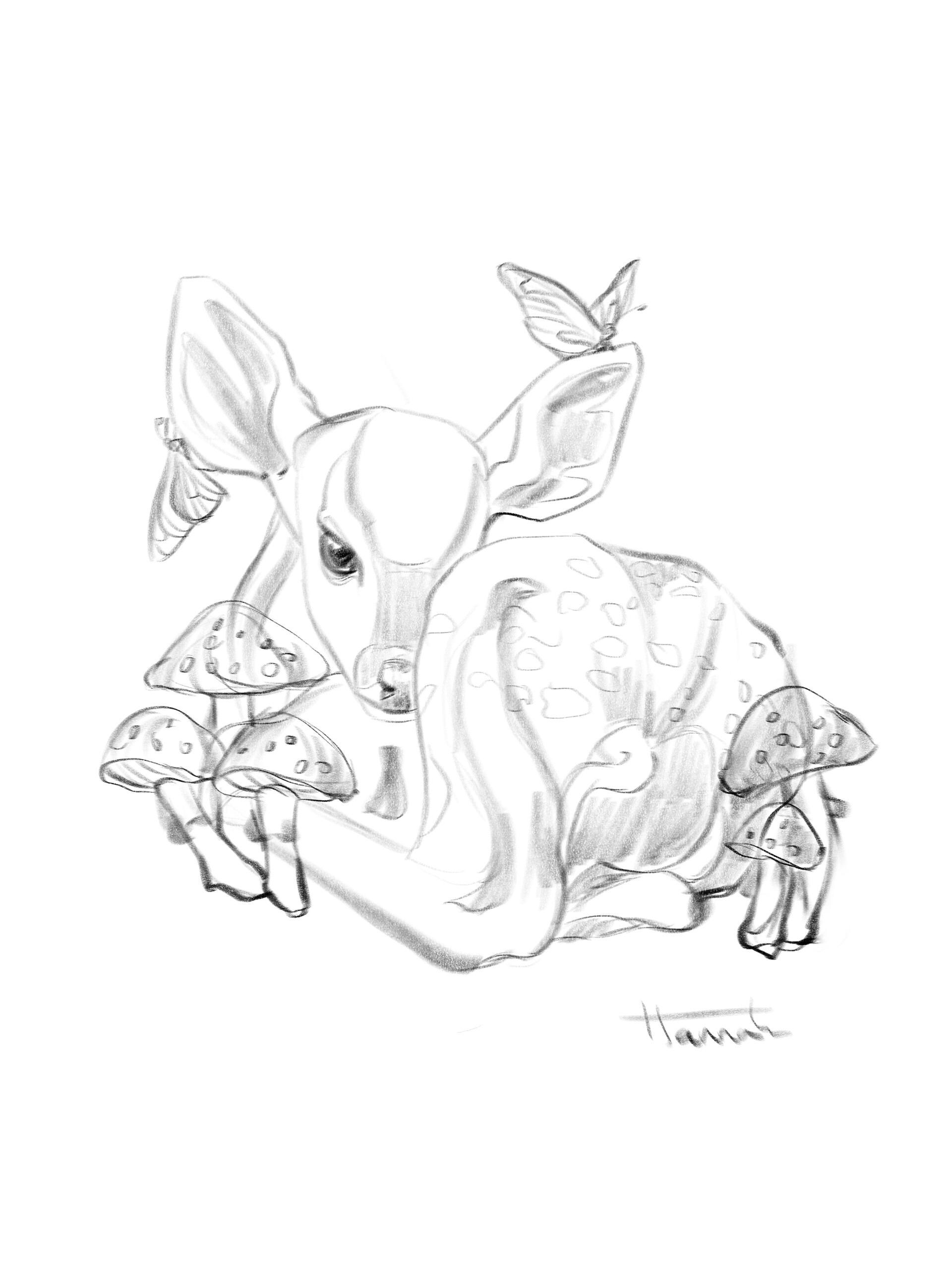 ArtStation - Baby Deer Sketch