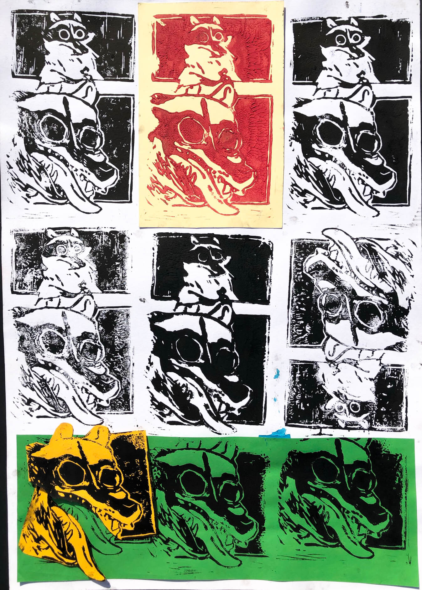 Nasim Dardouri - Carissa "Kaye" Powell's Raccoon Diptych, 2019