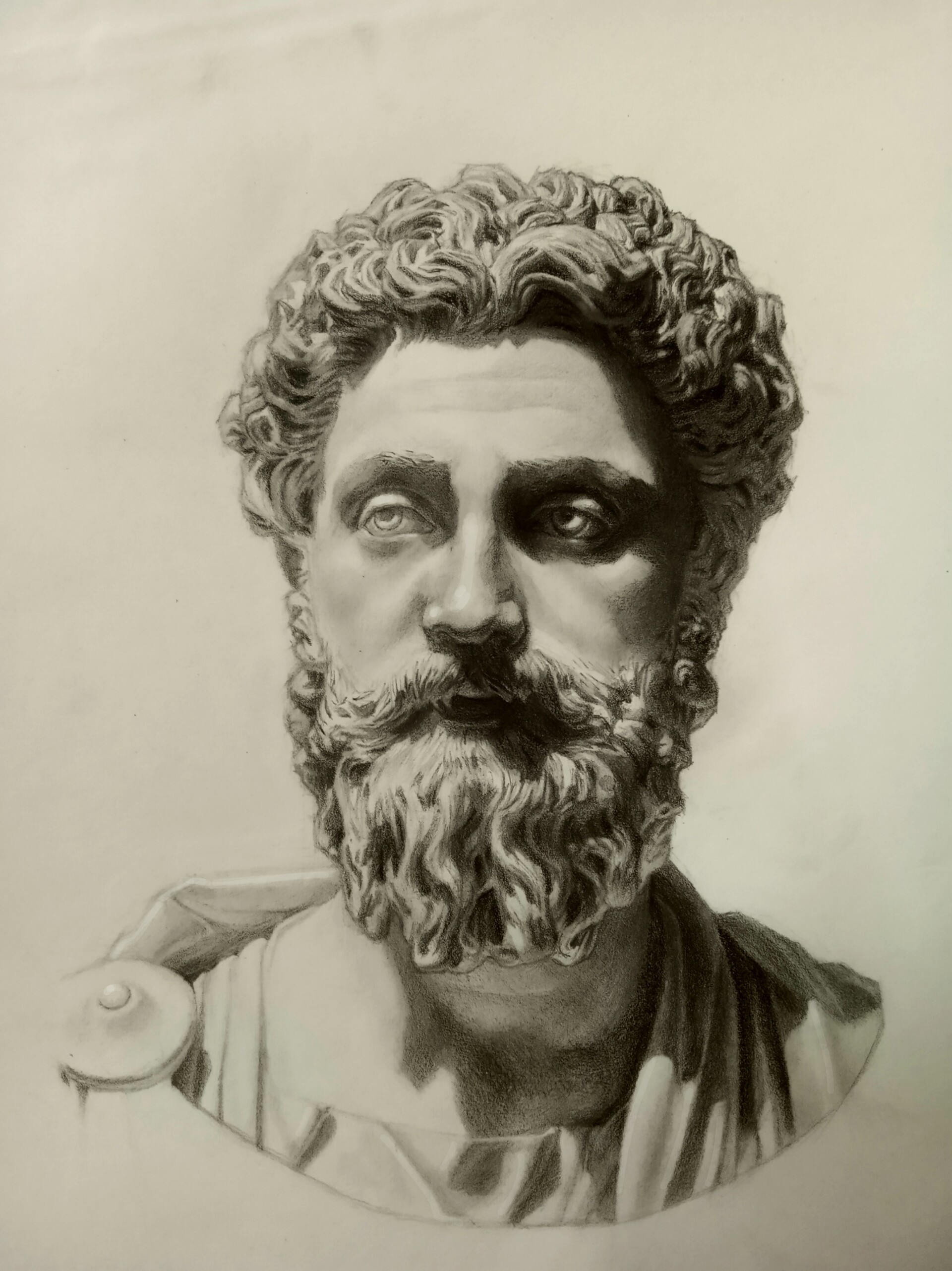 Clint Philomart - Cast Drawing of Marcus Aurelius