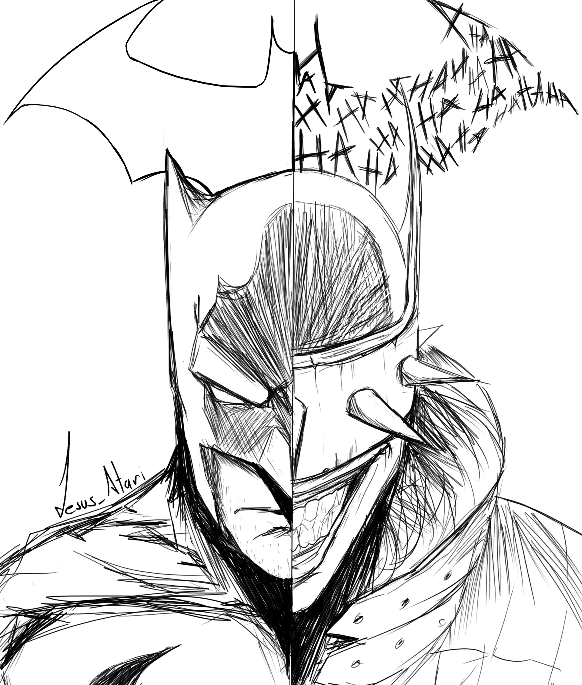 how to draw batman who laughs