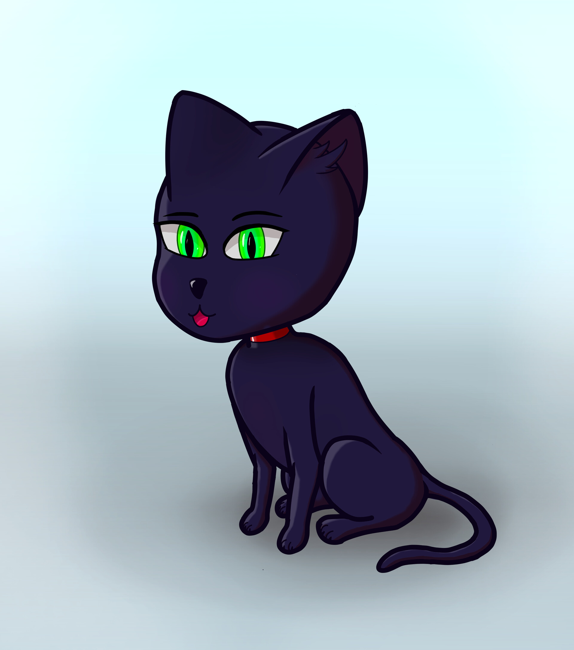 ArtStation - Chibi cute cat