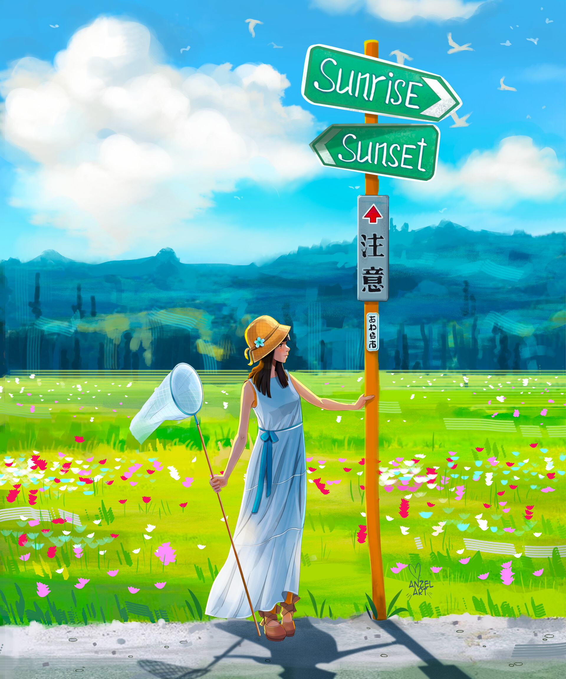 ArtStation - girl and nature