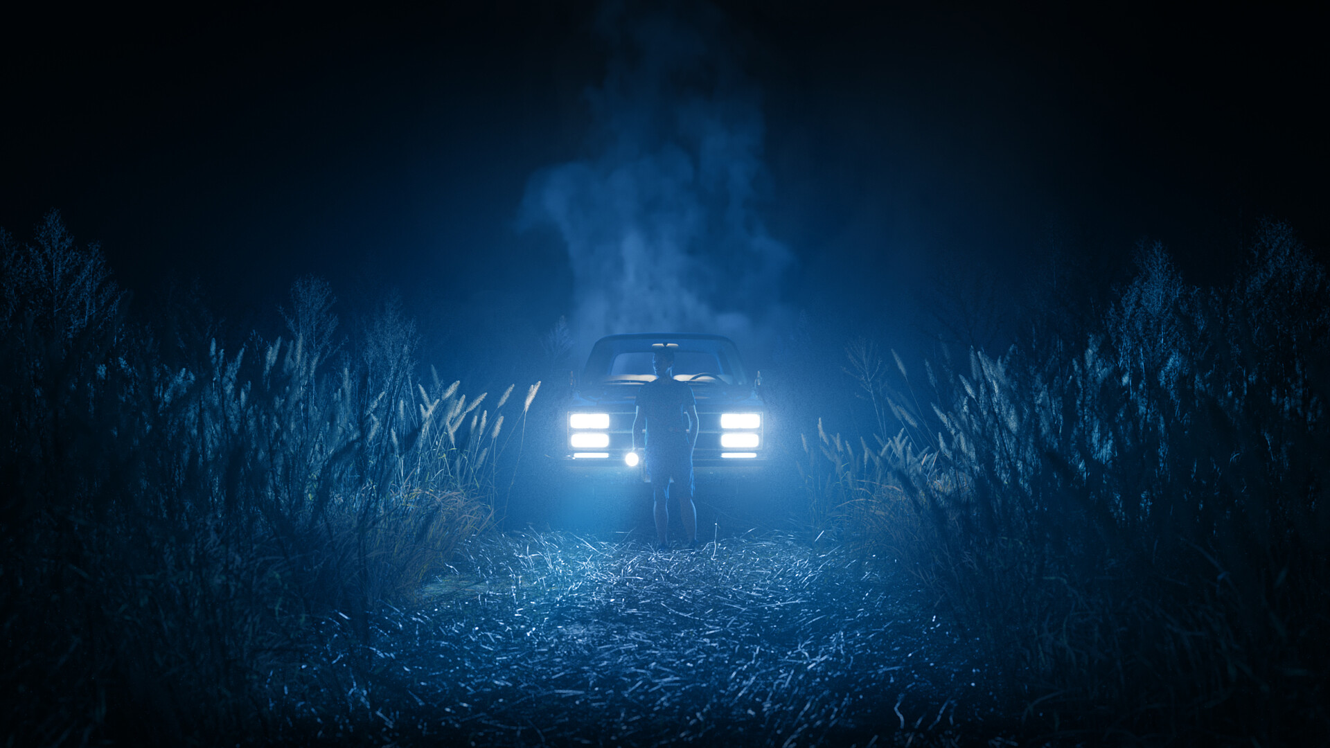 ArtStation - Wheatfield at Night