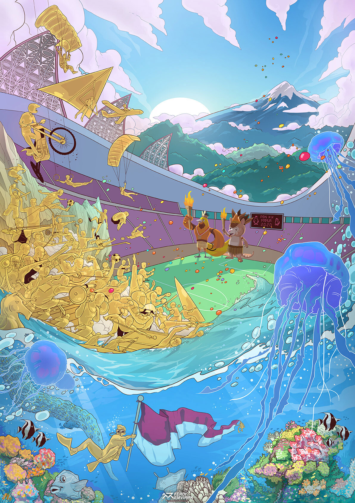 ArtStation - PON Papua 2020 Poster