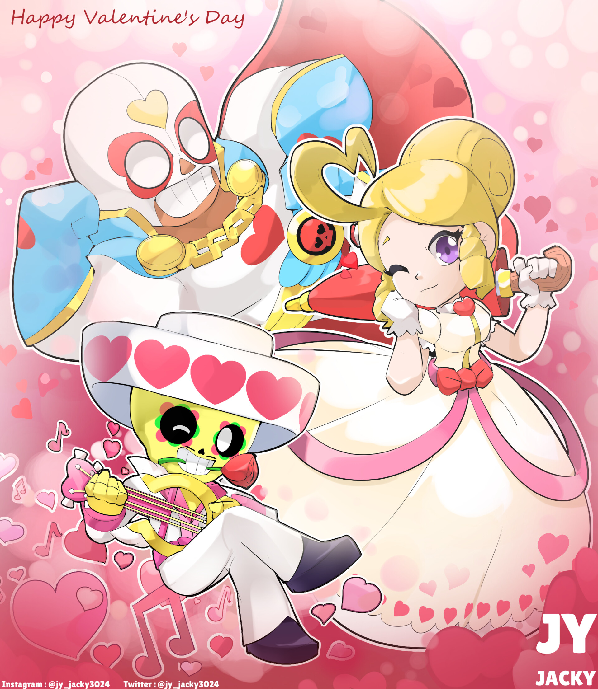 ArtStation - Happy Valentine’s Day !! ️ ️ ️ With trio Valentine’s skin :3