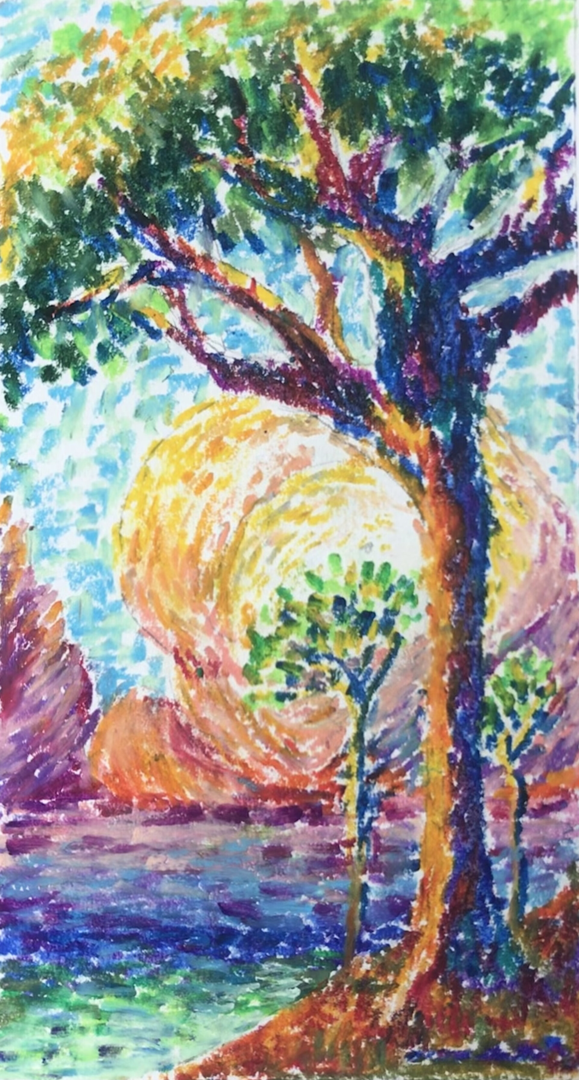 ArtStation - A study of Seurat's "Pine Tree"