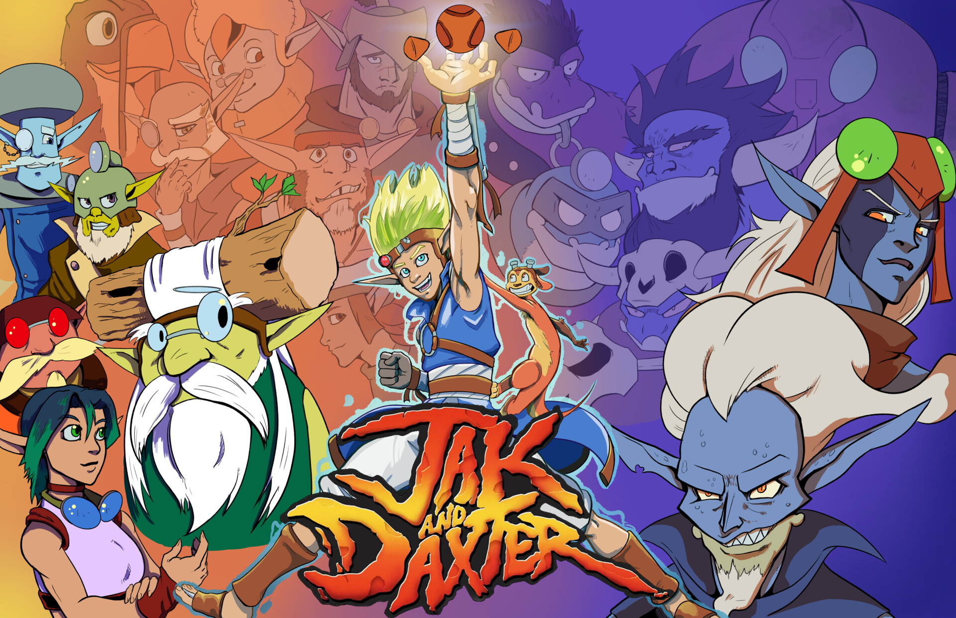 ArtStation - Jak and Daxter 20th anniversary Illustration