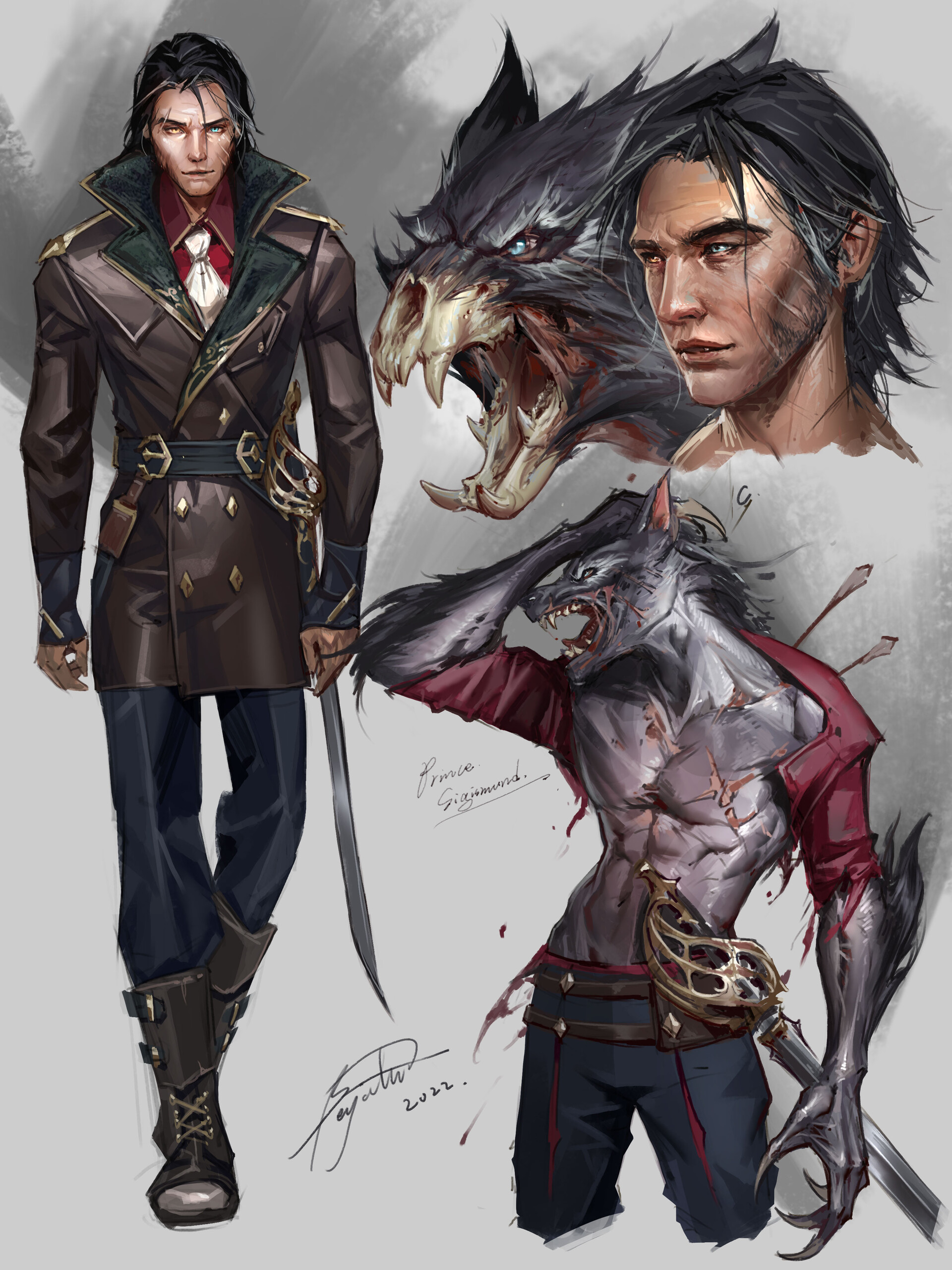 Werewolf from east Practise by Wenmo Zhang : r/ImaginaryWerewolves