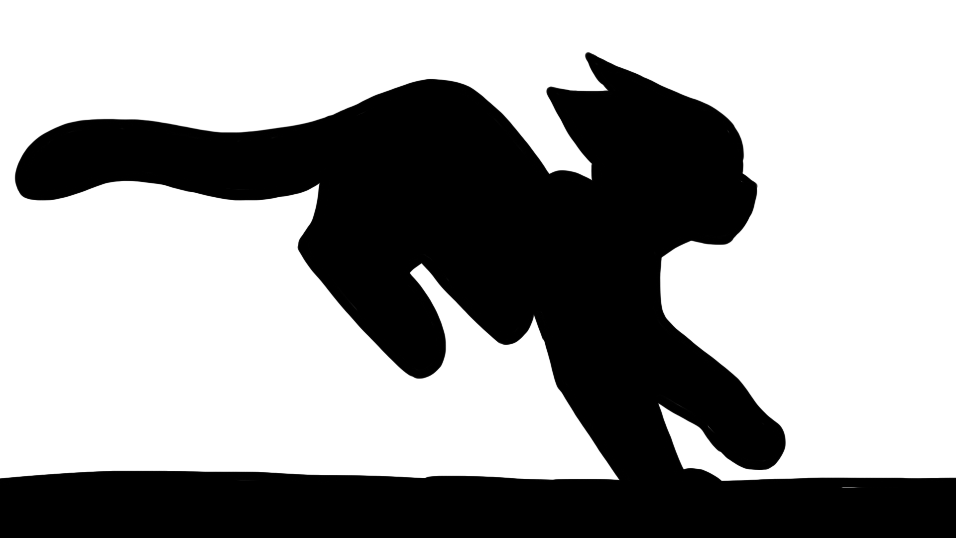 Black Cat Running Gif