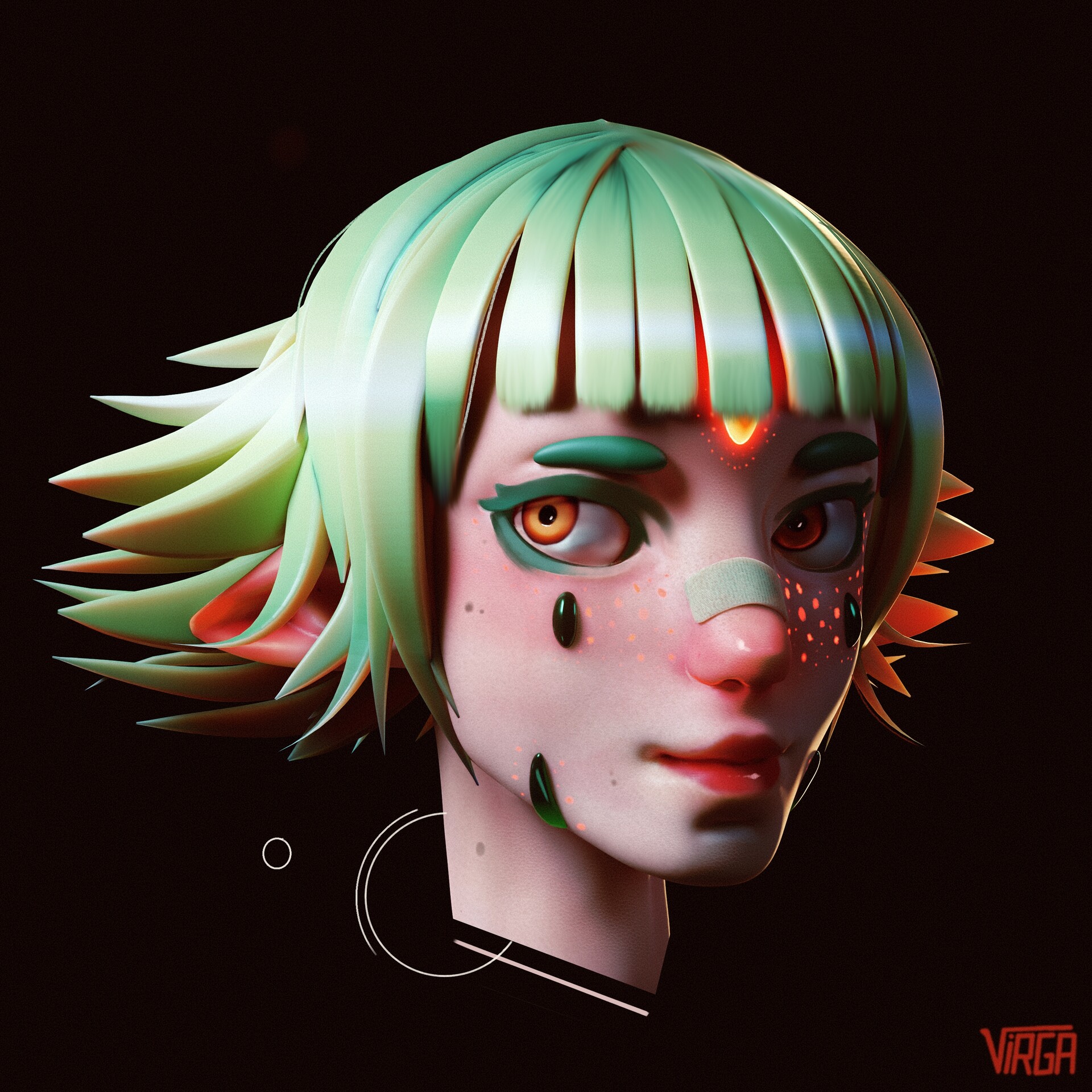 ArtStation - 3d portrait study.