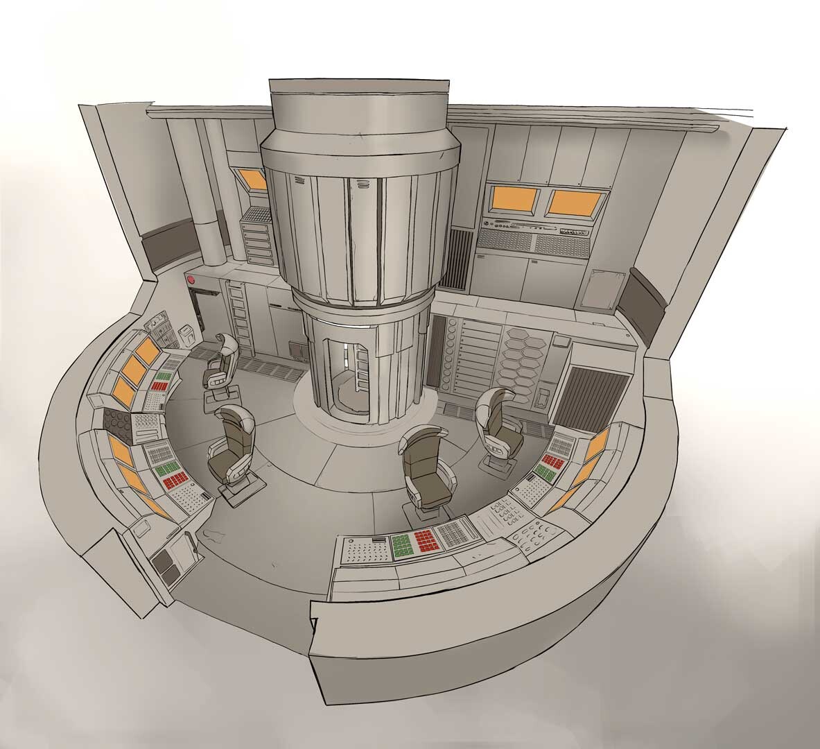 ArtStation - Defense turret Interior design